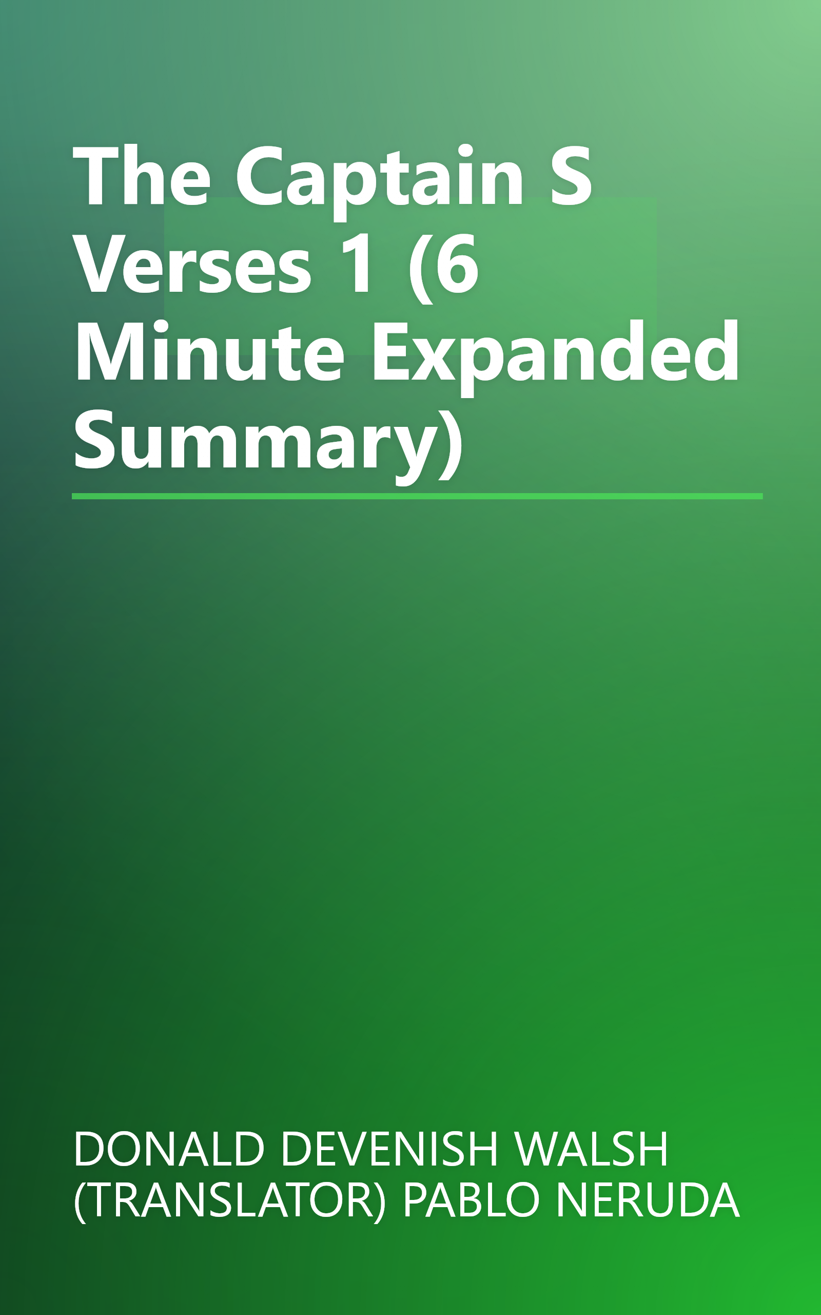 The Captain S Verses 1 (6 Minute   Expanded Summary) book cover