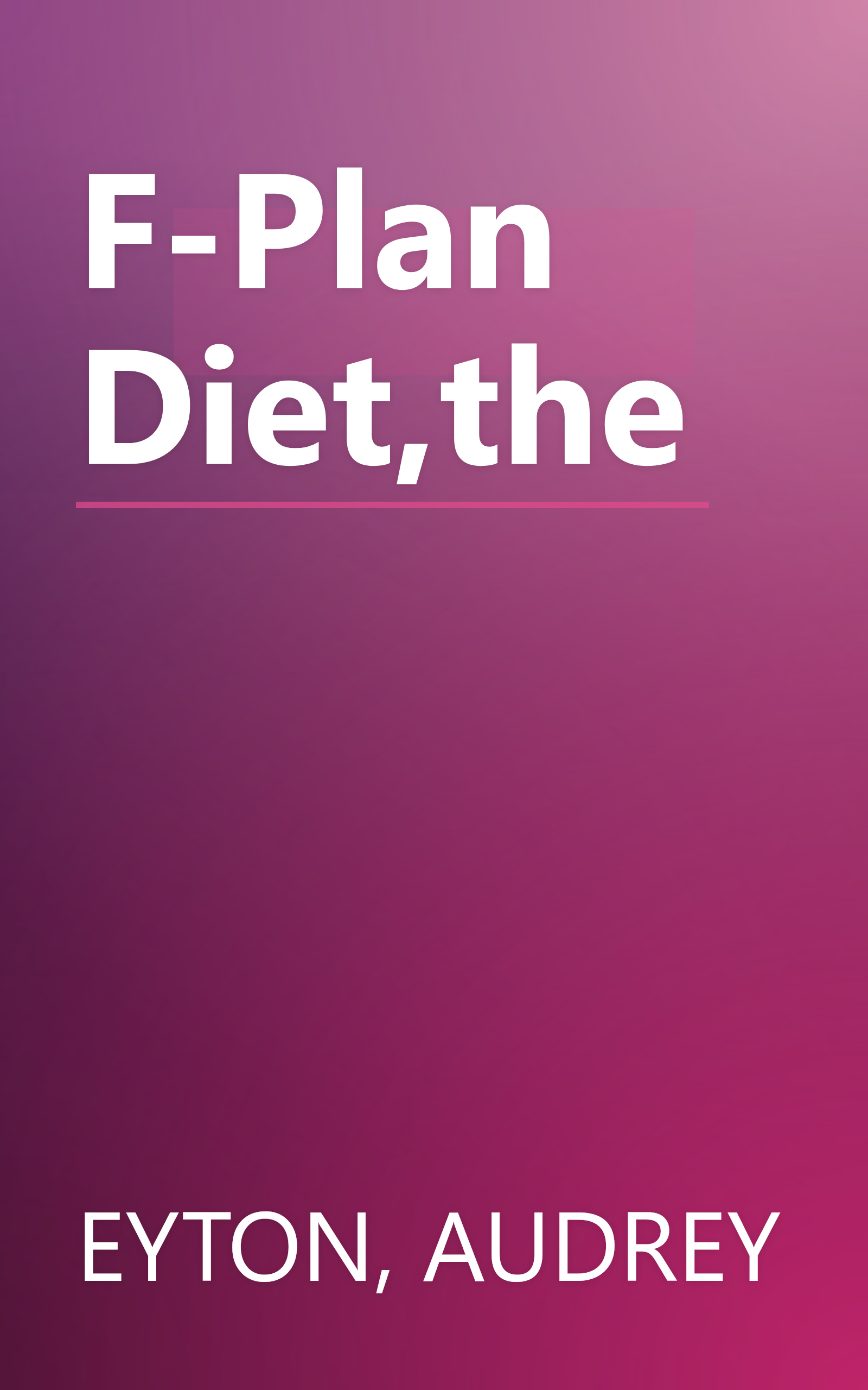 F-Plan Diet,the book cover