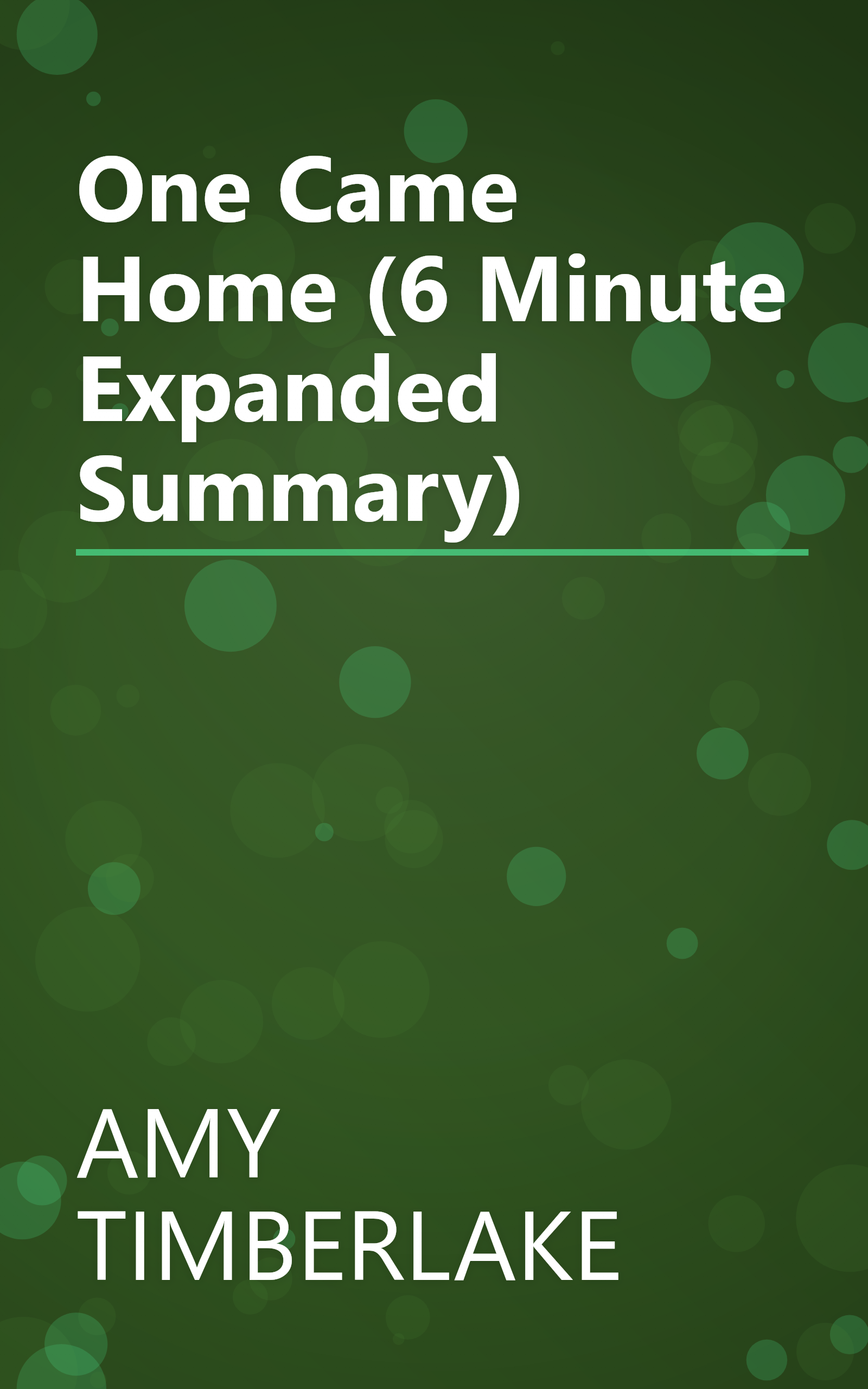 One Came Home (6 Minute   Expanded Summary) book cover