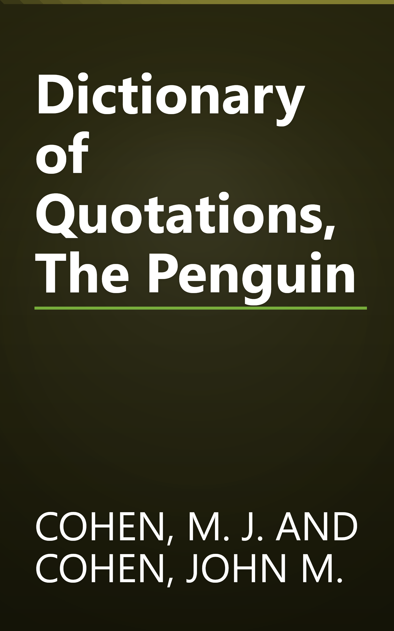 Dictionary of Quotations, The Penguin book cover