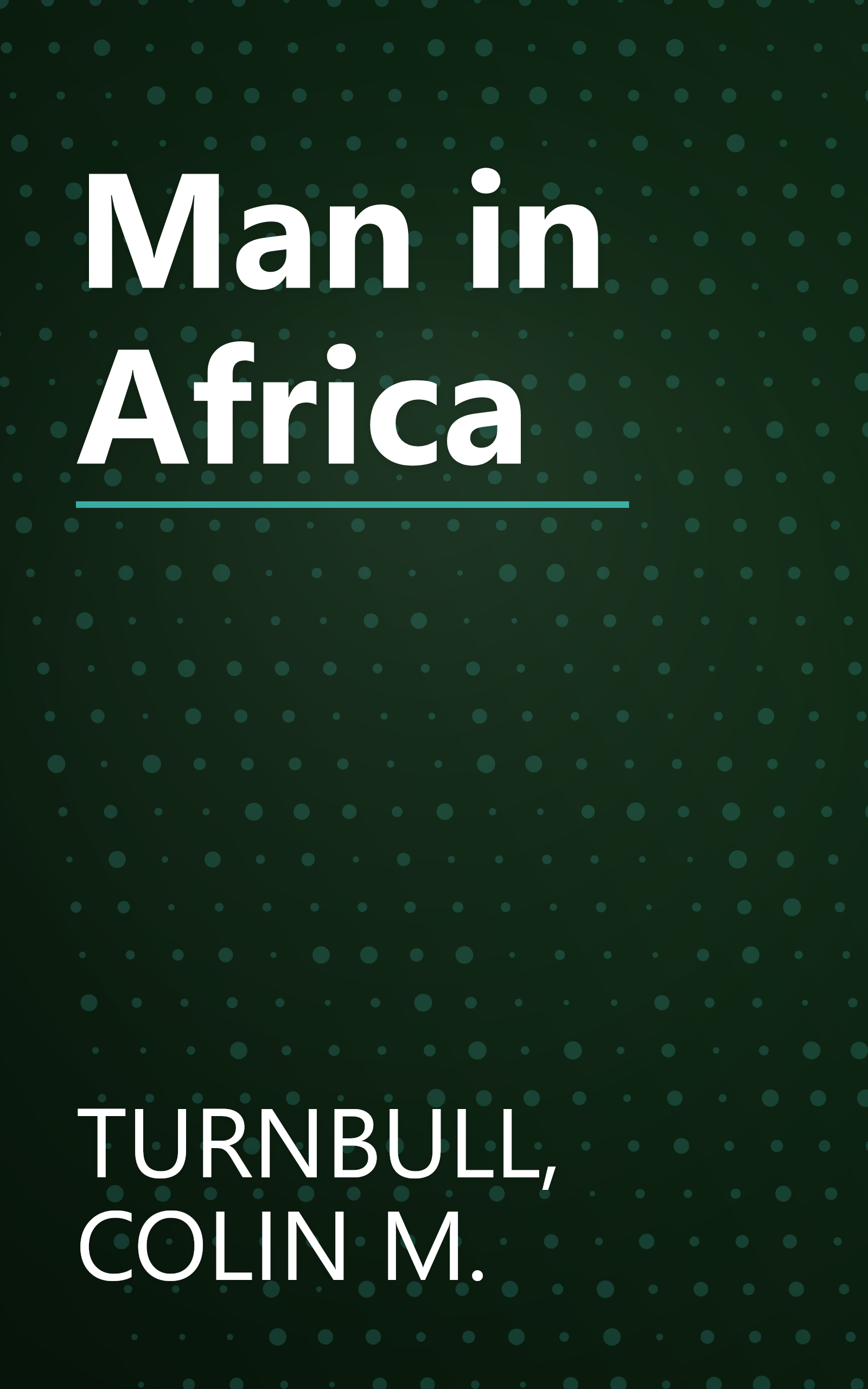Man in Africa book cover
