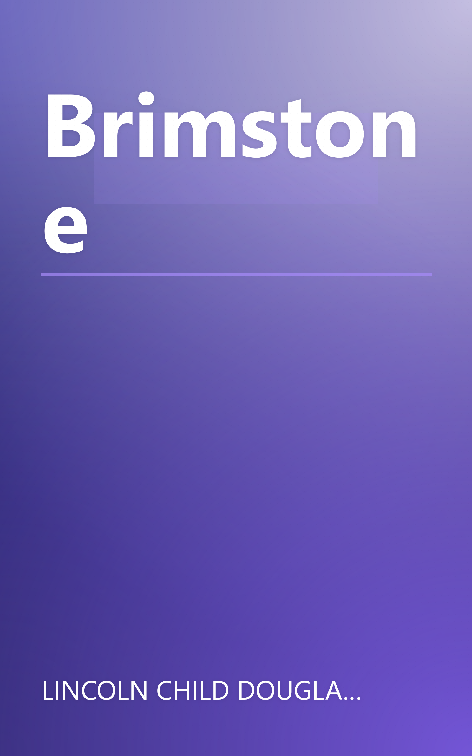 Brimstone book cover