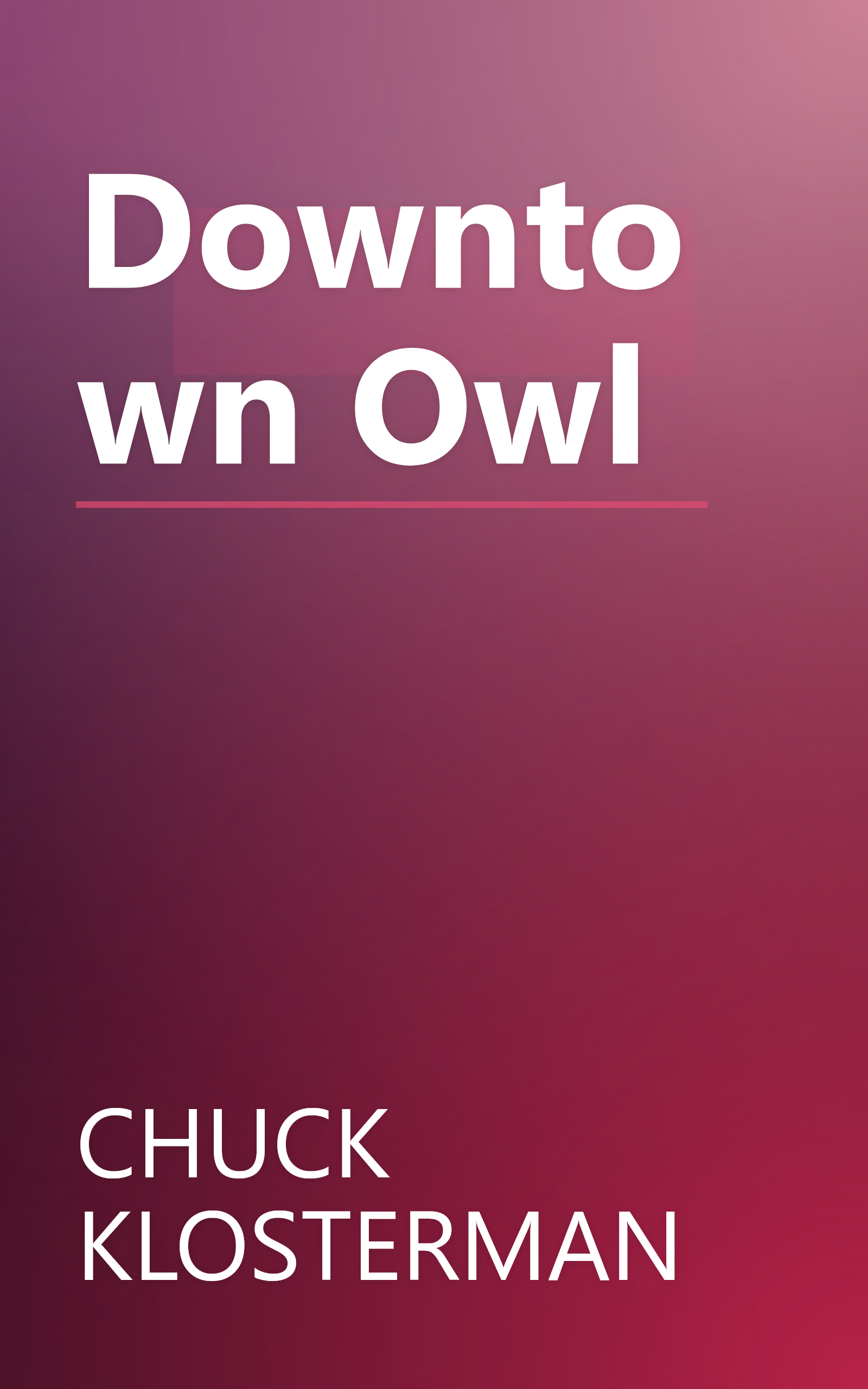 Downtown Owl book cover