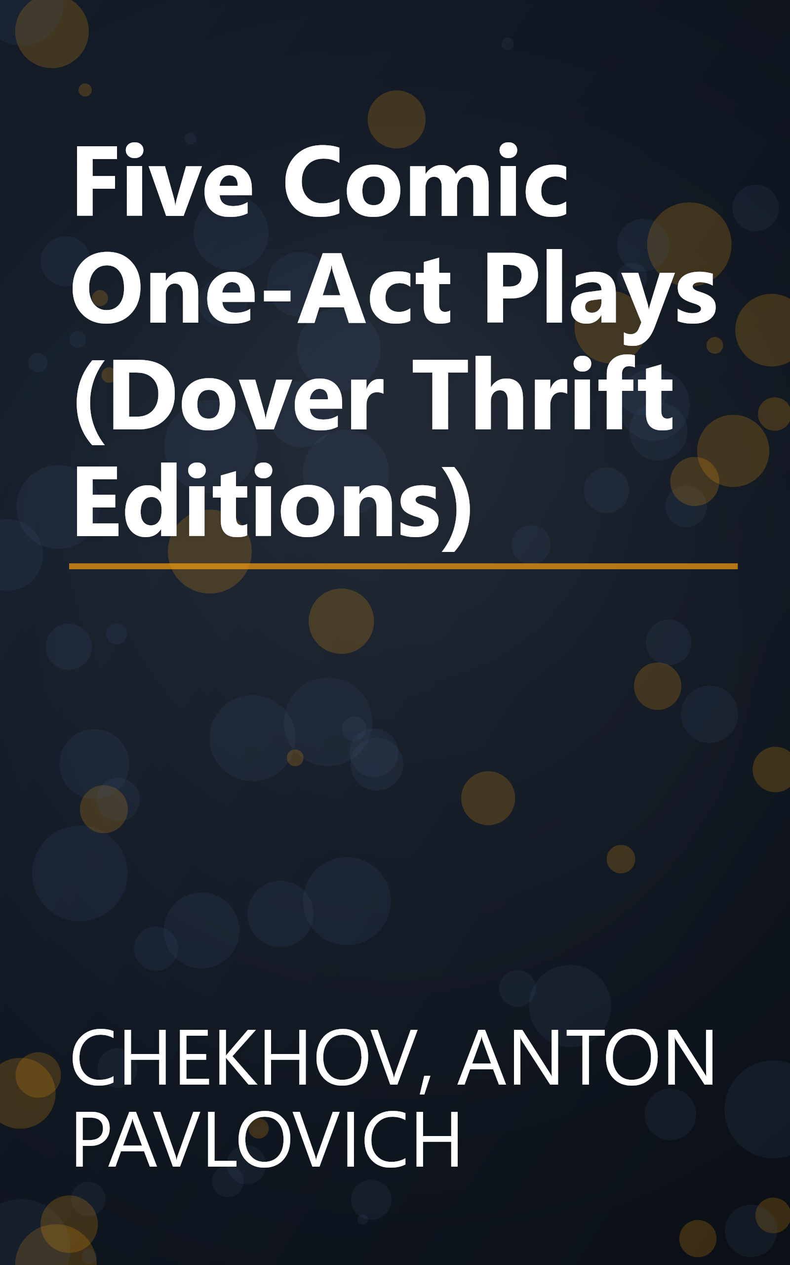 Five Comic One-Act Plays (Dover Thrift Editions) book cover
