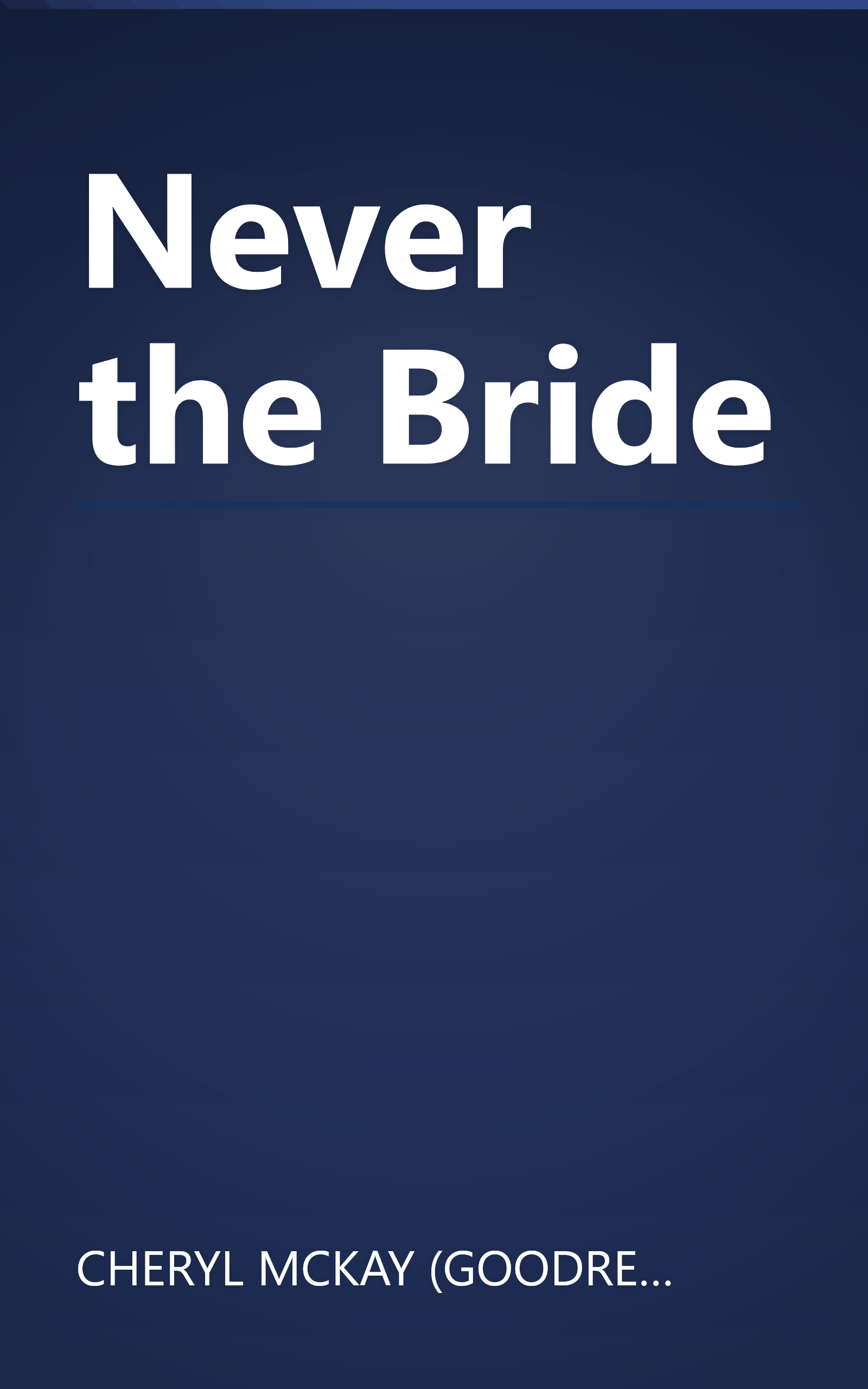 Never the Bride book cover