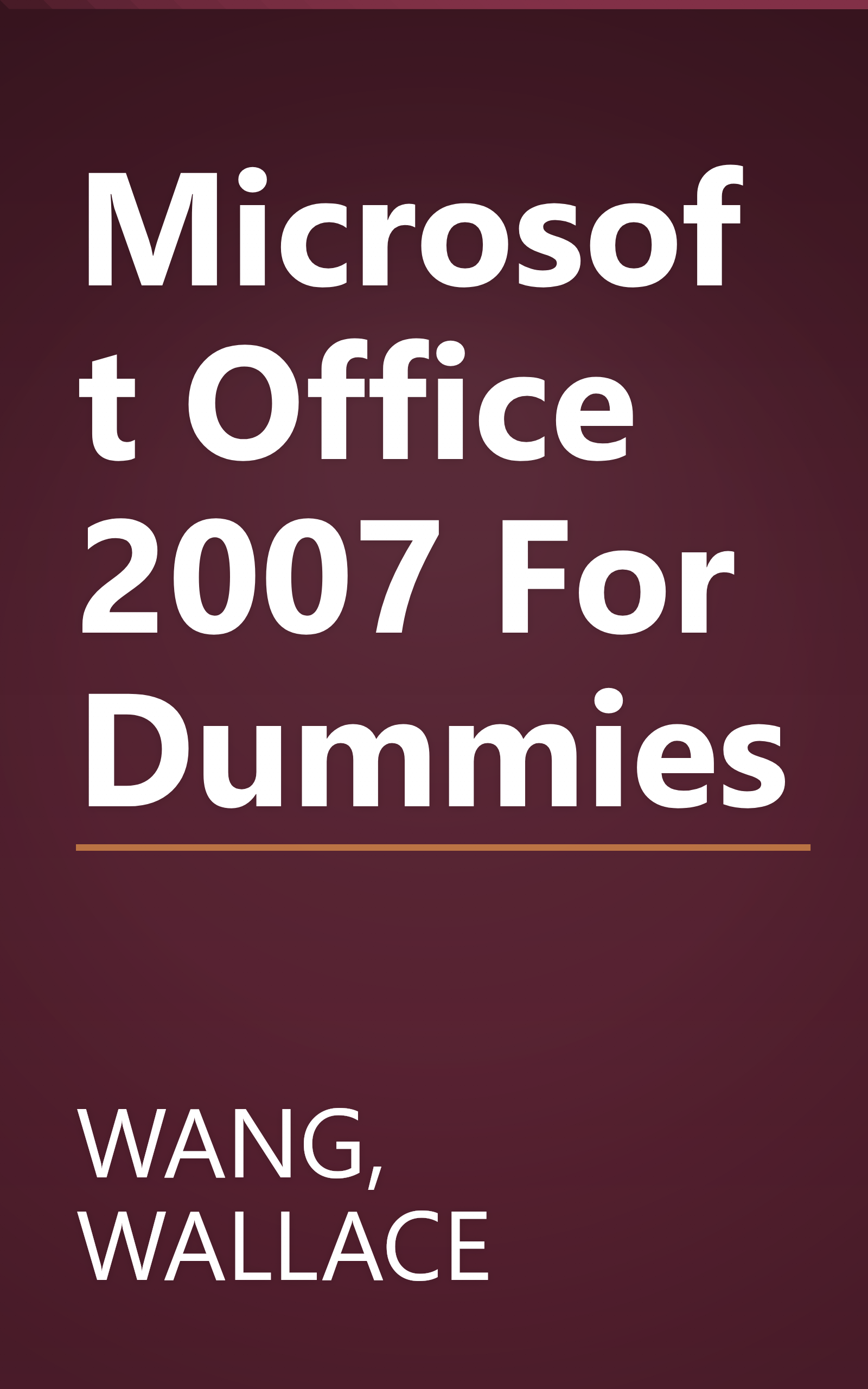 Microsoft Office 2007 For Dummies book cover