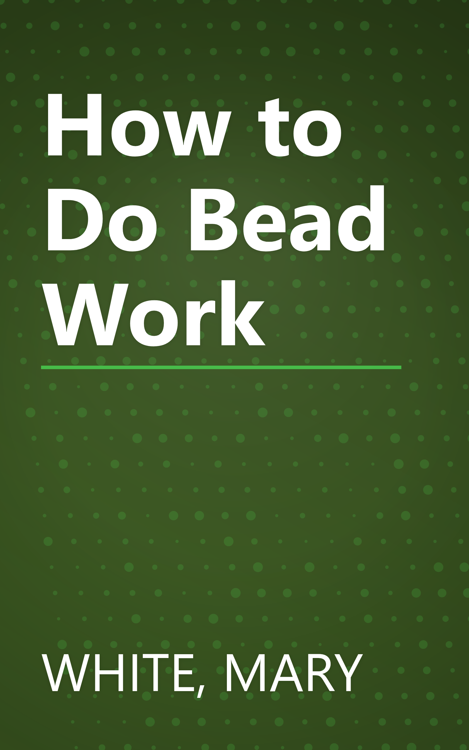 How to Do Bead Work book cover