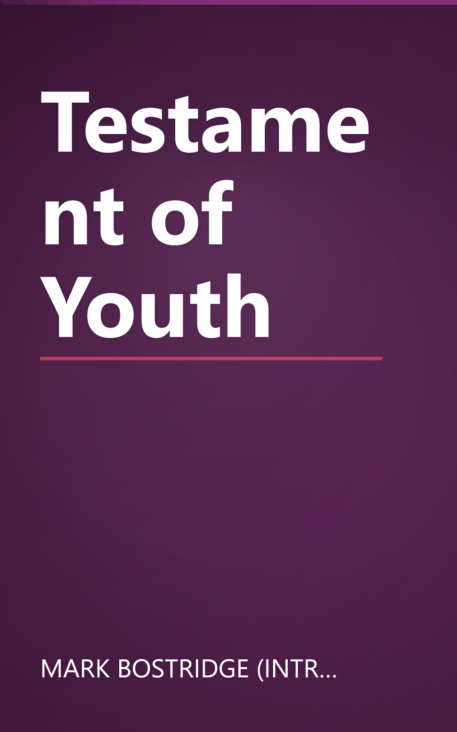 Testament of Youth book cover