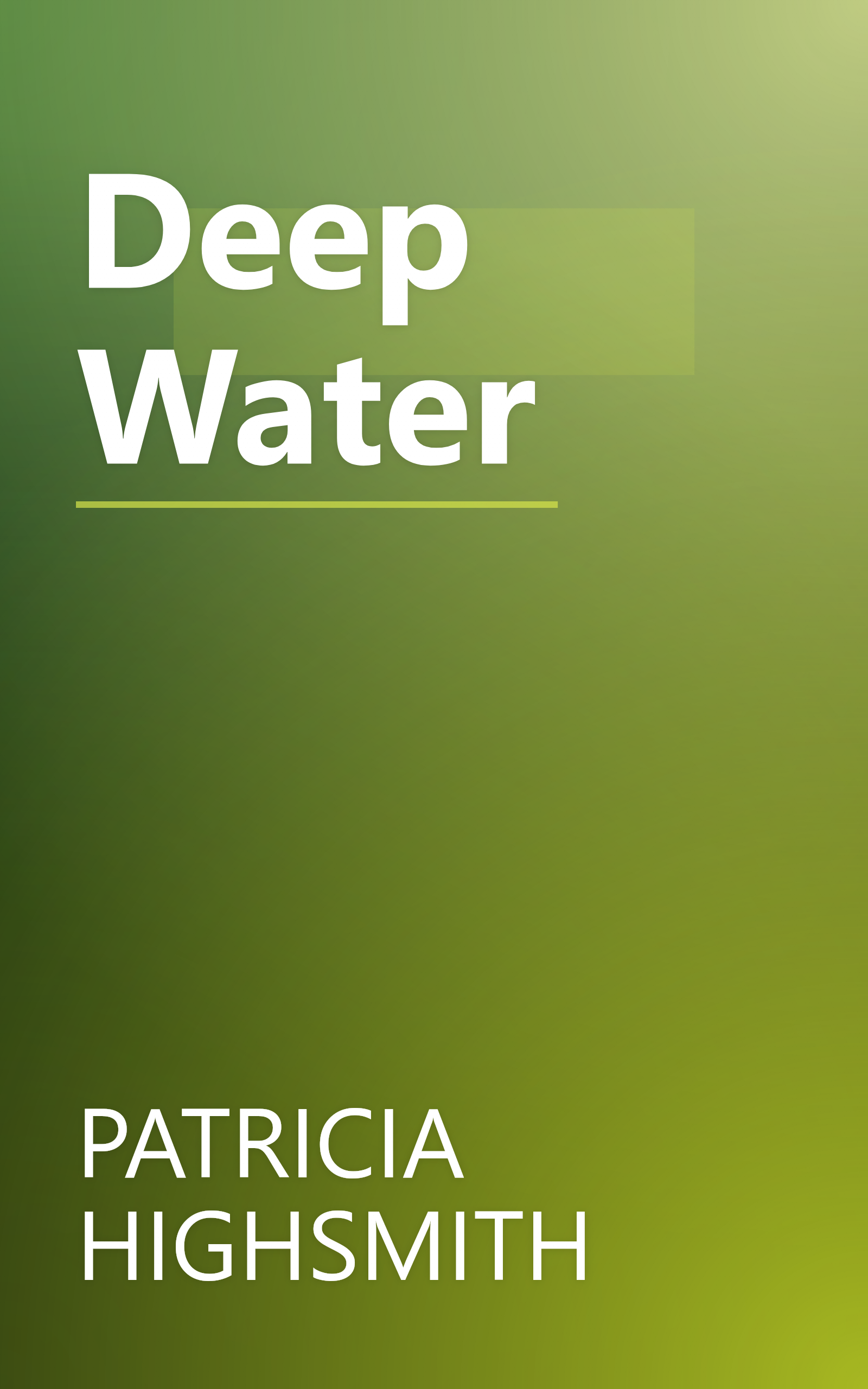 Deep Water book cover