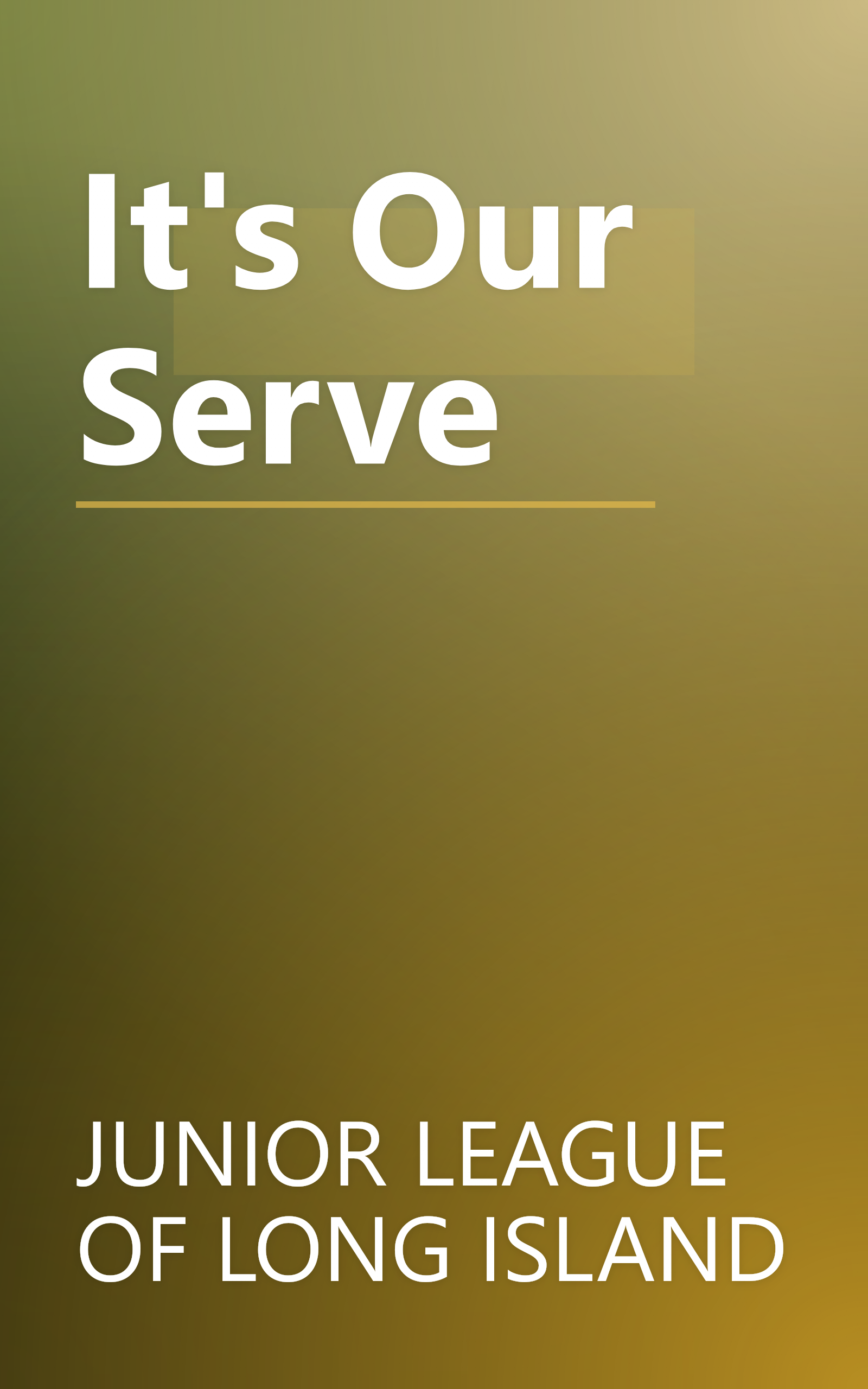 It's Our Serve book cover