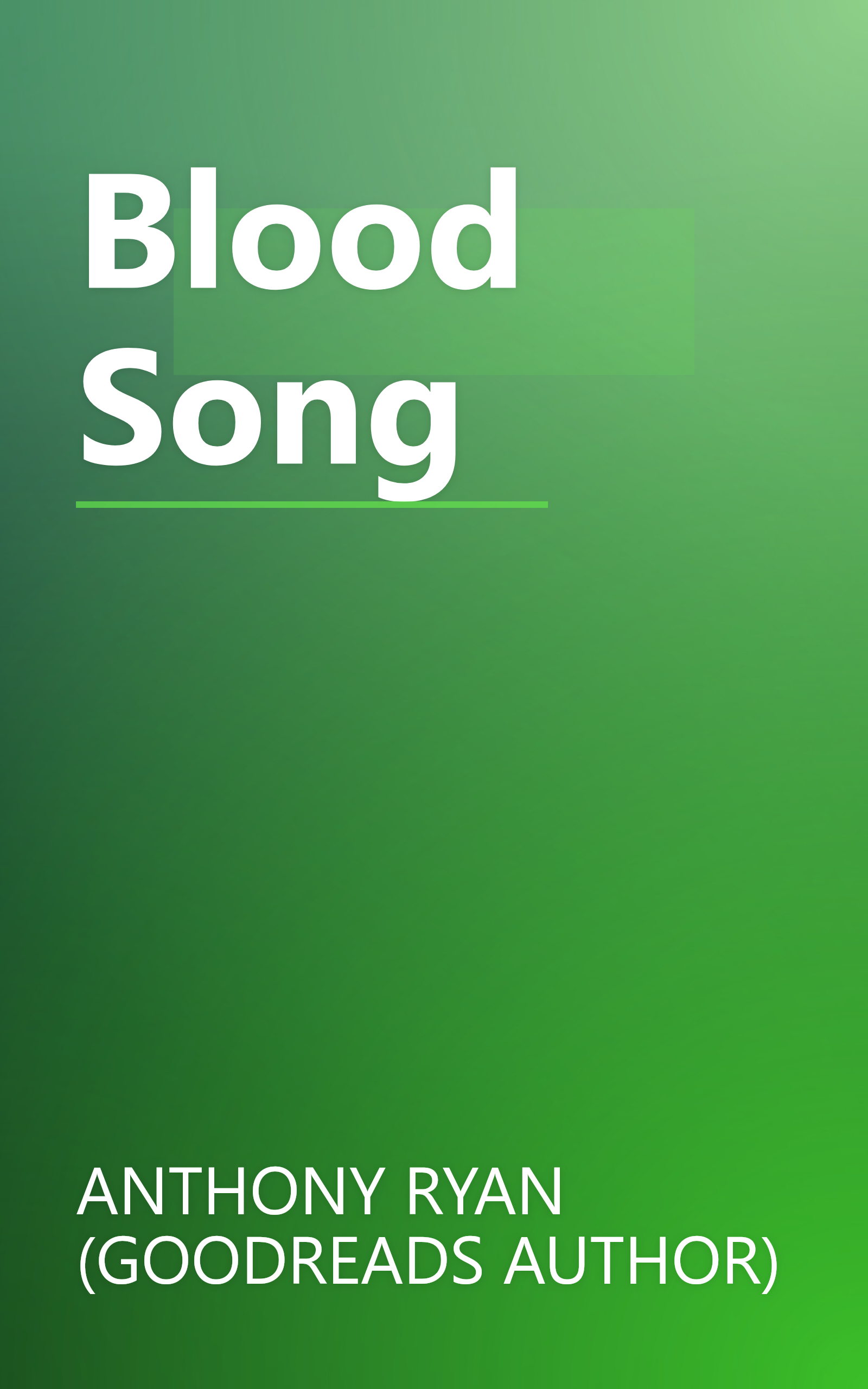 Blood Song book cover
