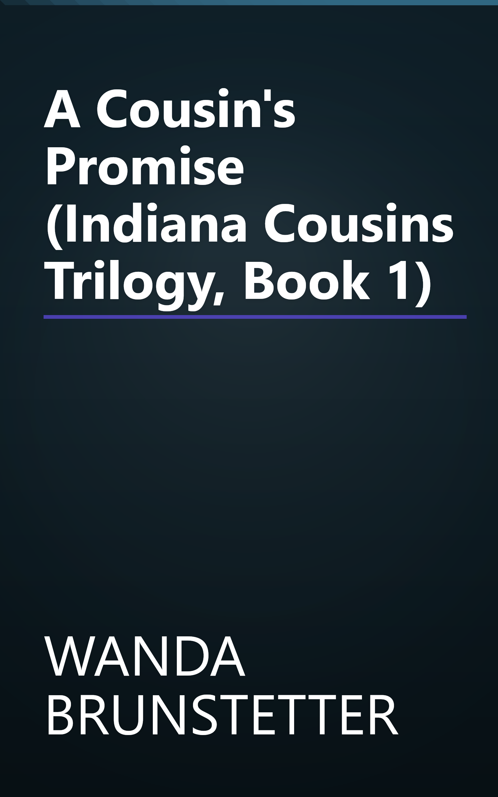 A Cousin's Promise (Indiana Cousins Trilogy, Book 1) book cover