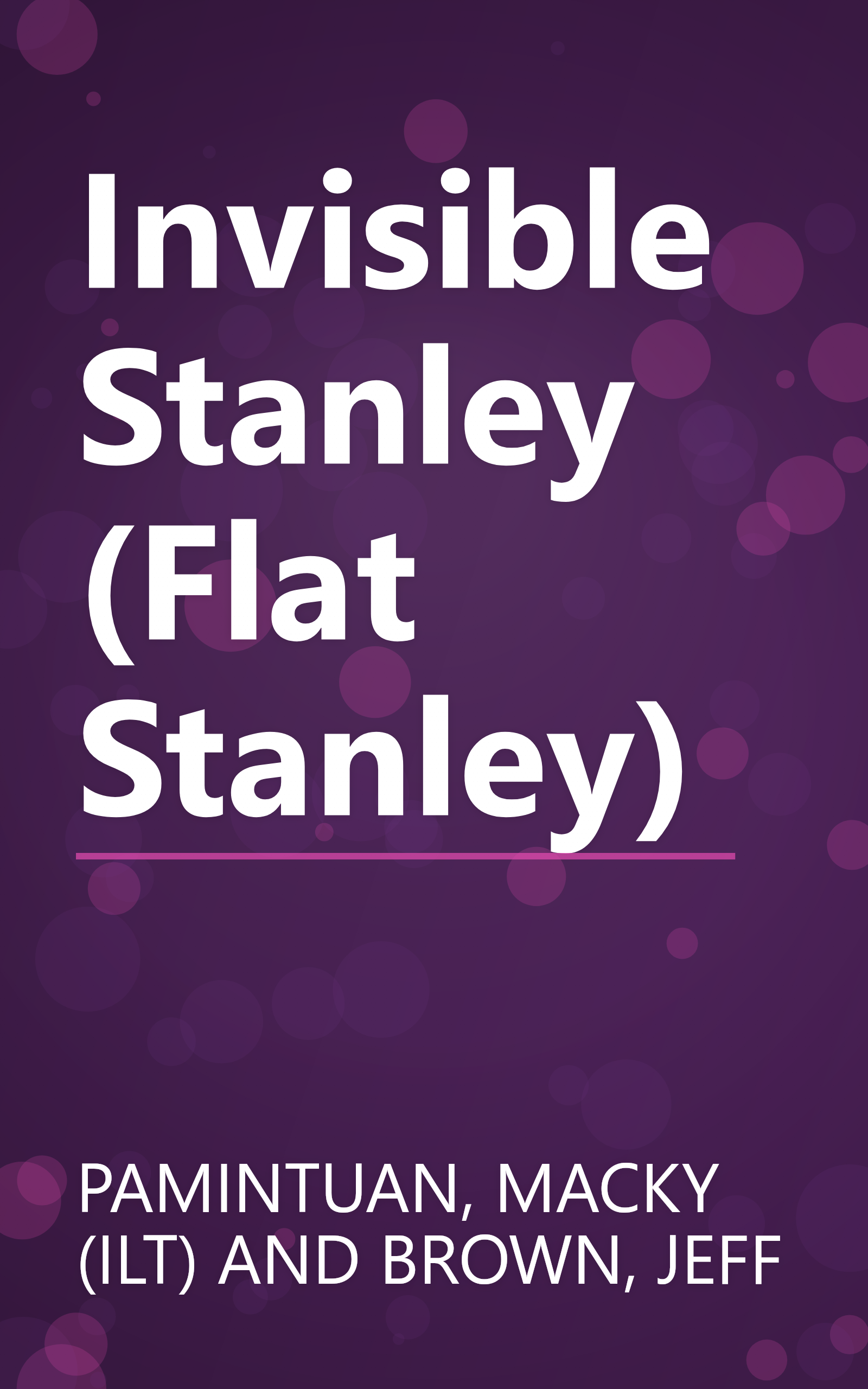 Invisible Stanley (Flat Stanley) book cover