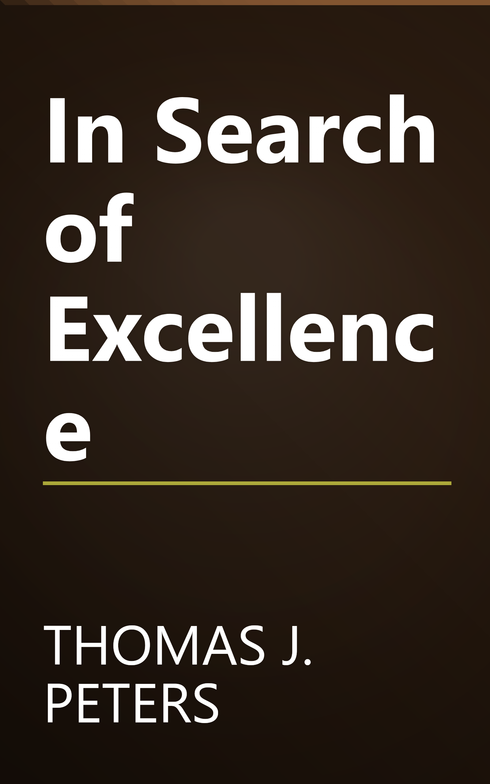 In Search of Excellence book cover