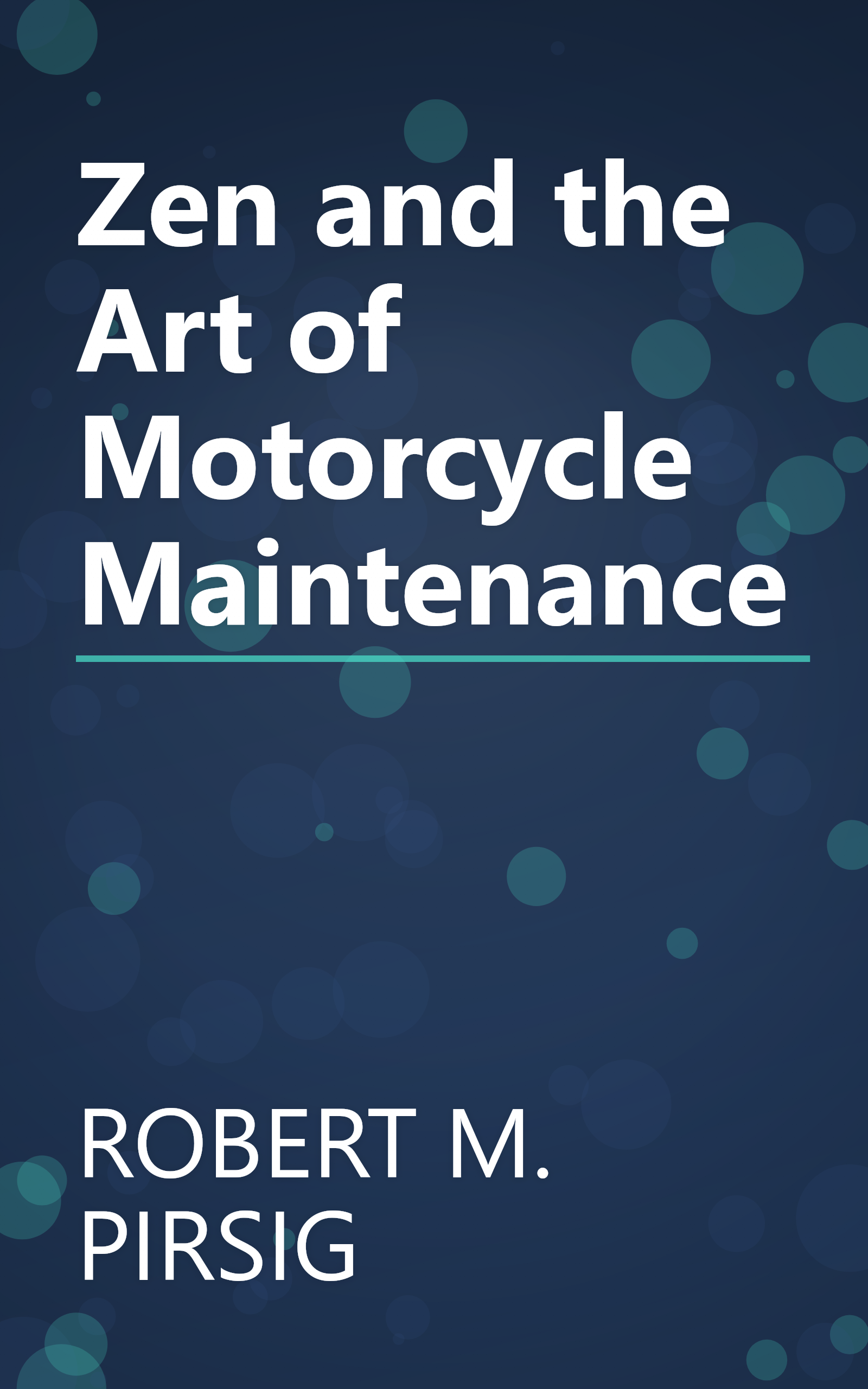 Zen and the Art of Motorcycle Maintenance book cover