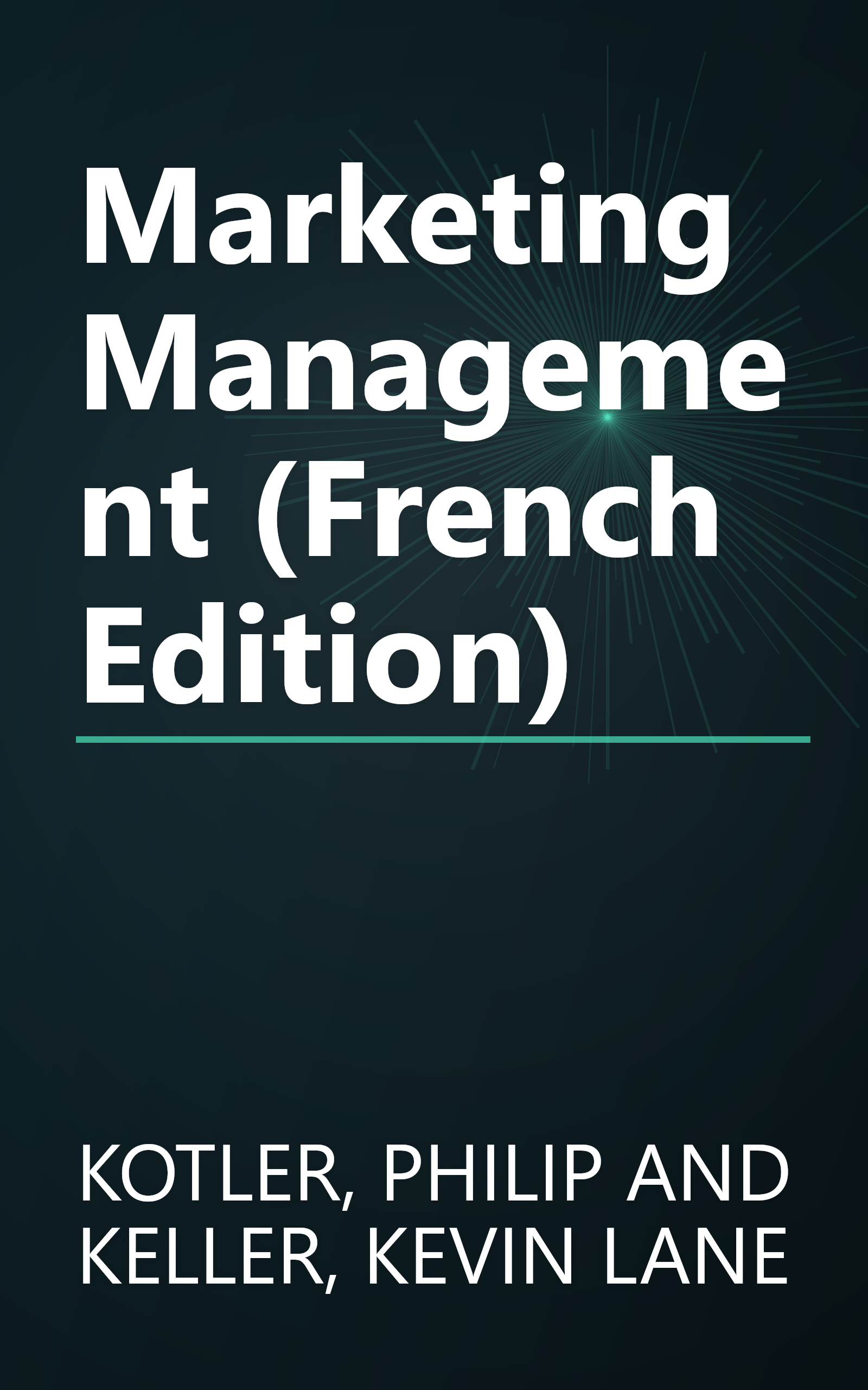 Marketing Management (French Edition) book cover