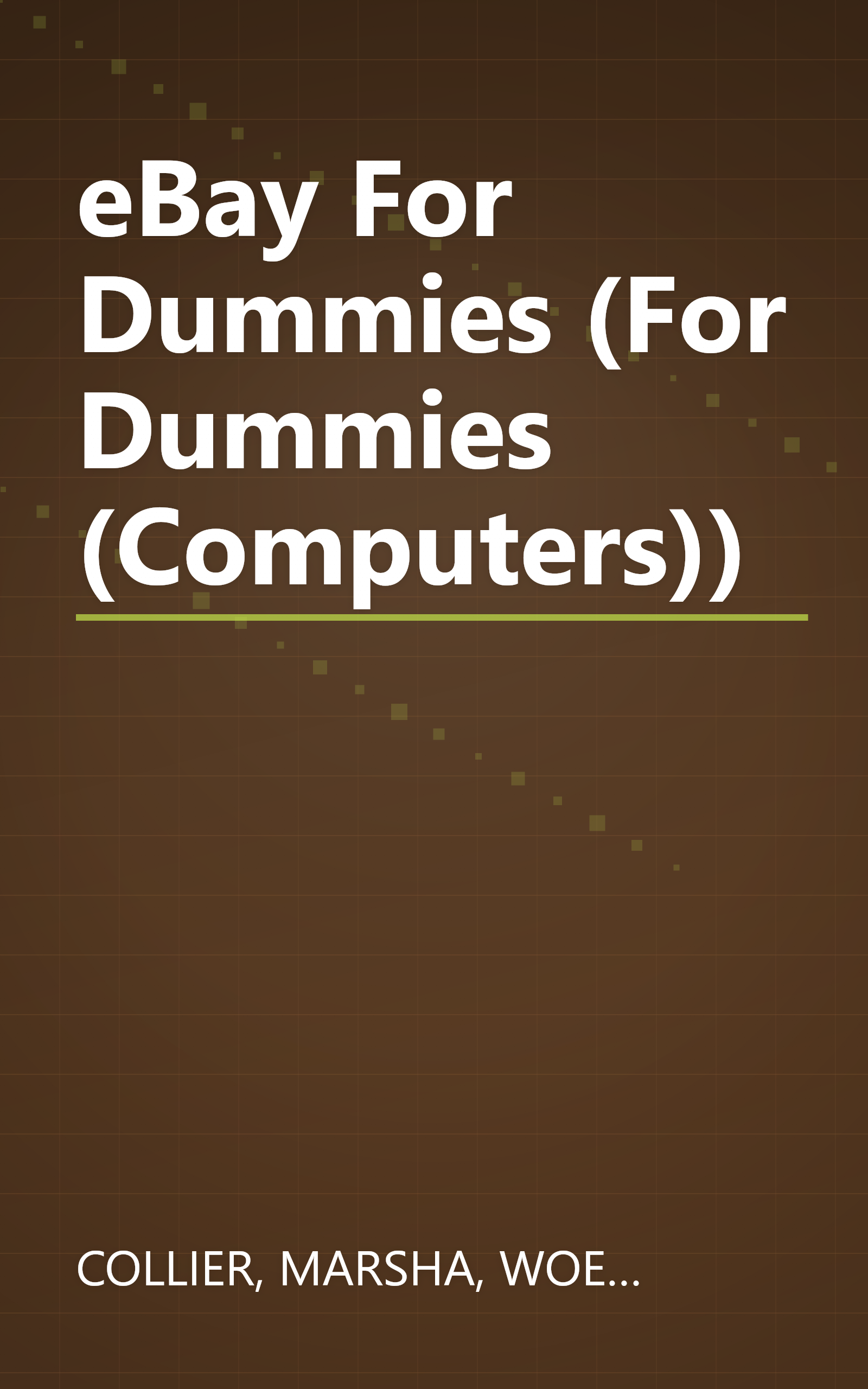 eBay For Dummies (For Dummies (Computers)) book cover