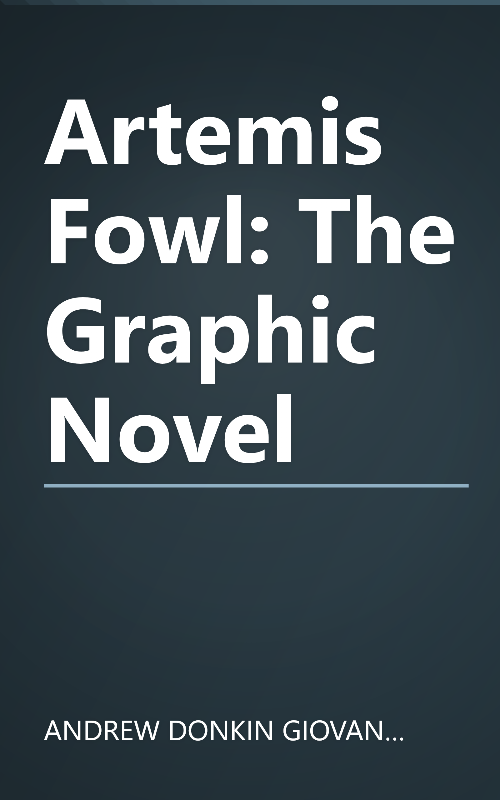 Artemis Fowl: The Graphic Novel book cover