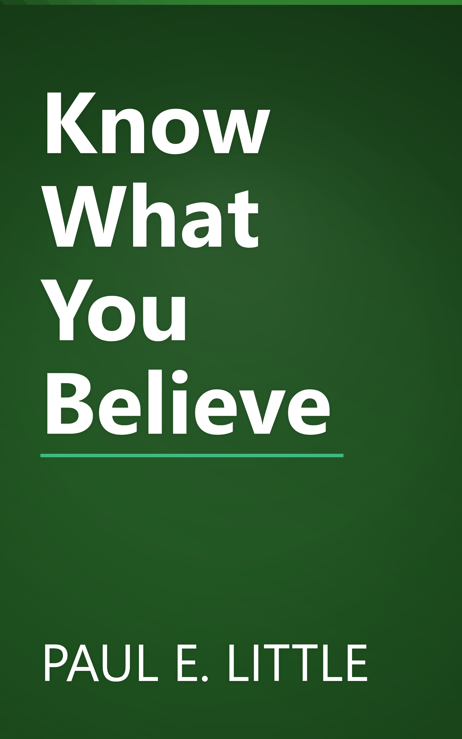 Know What You Believe book cover
