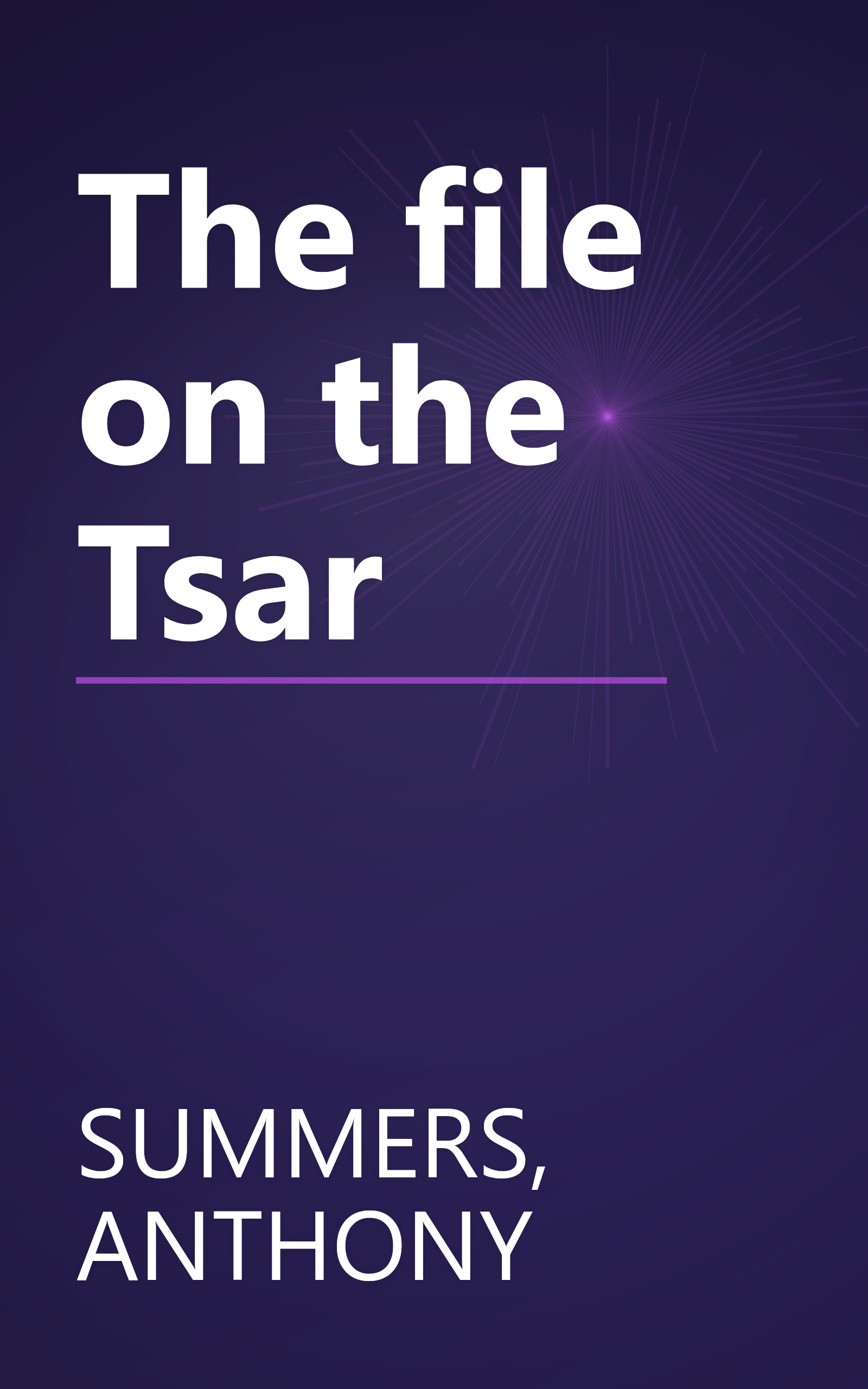 The file on the Tsar book cover