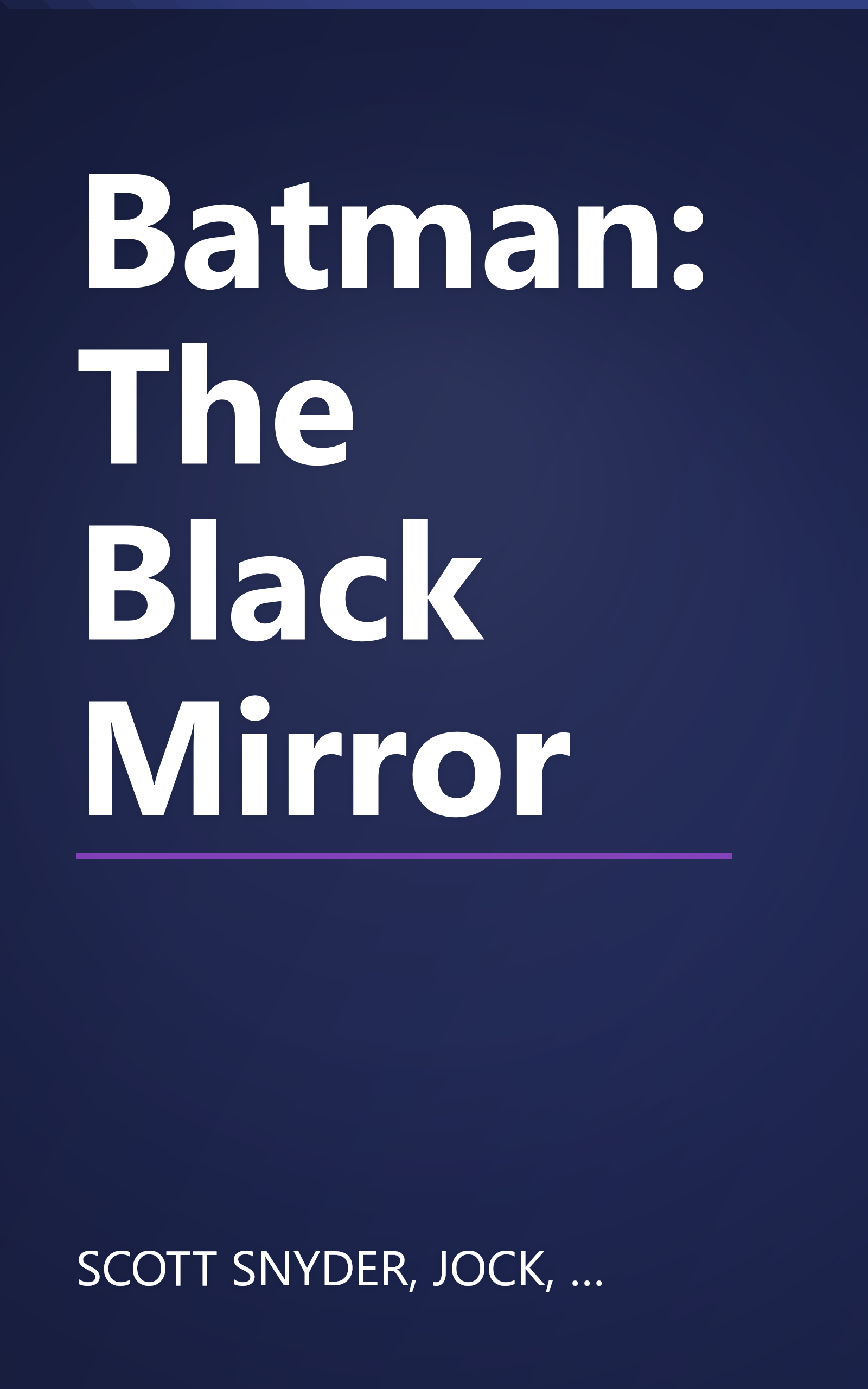 Batman: The Black Mirror book cover