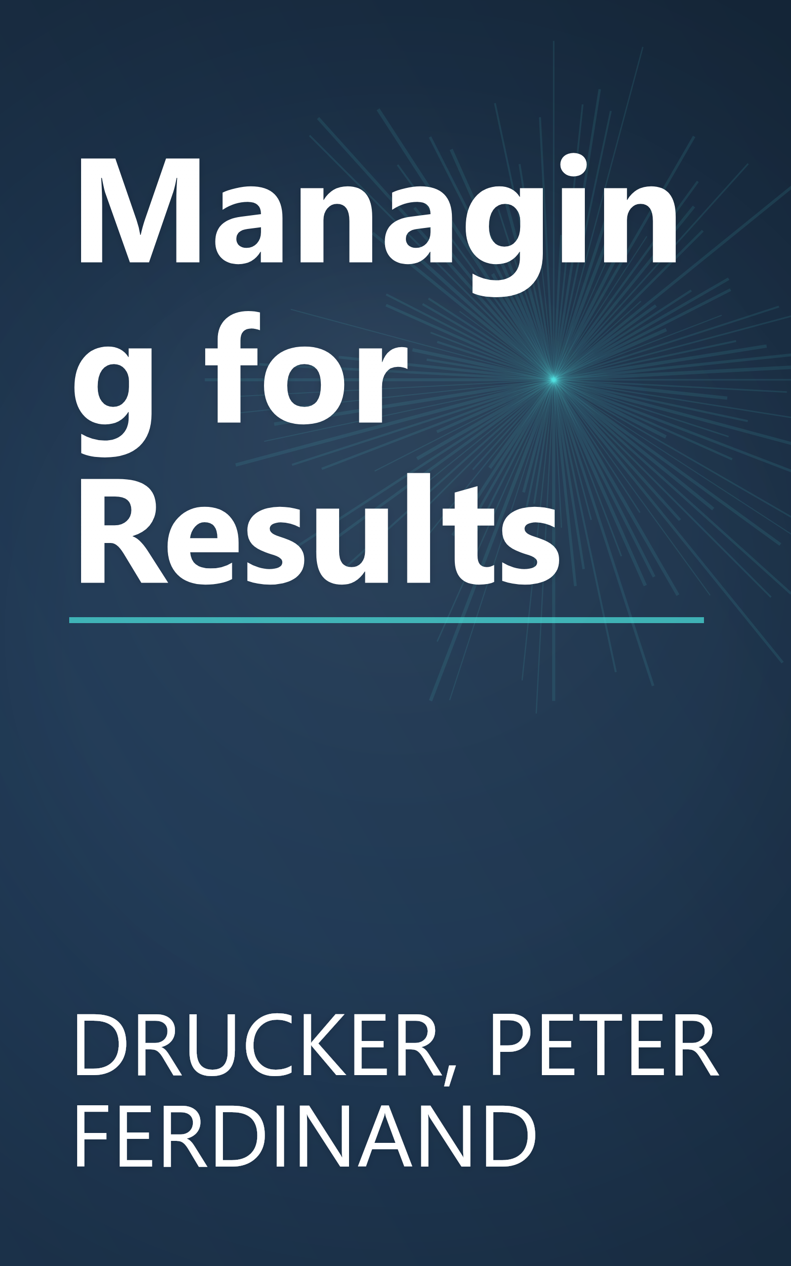 Managing for Results book cover