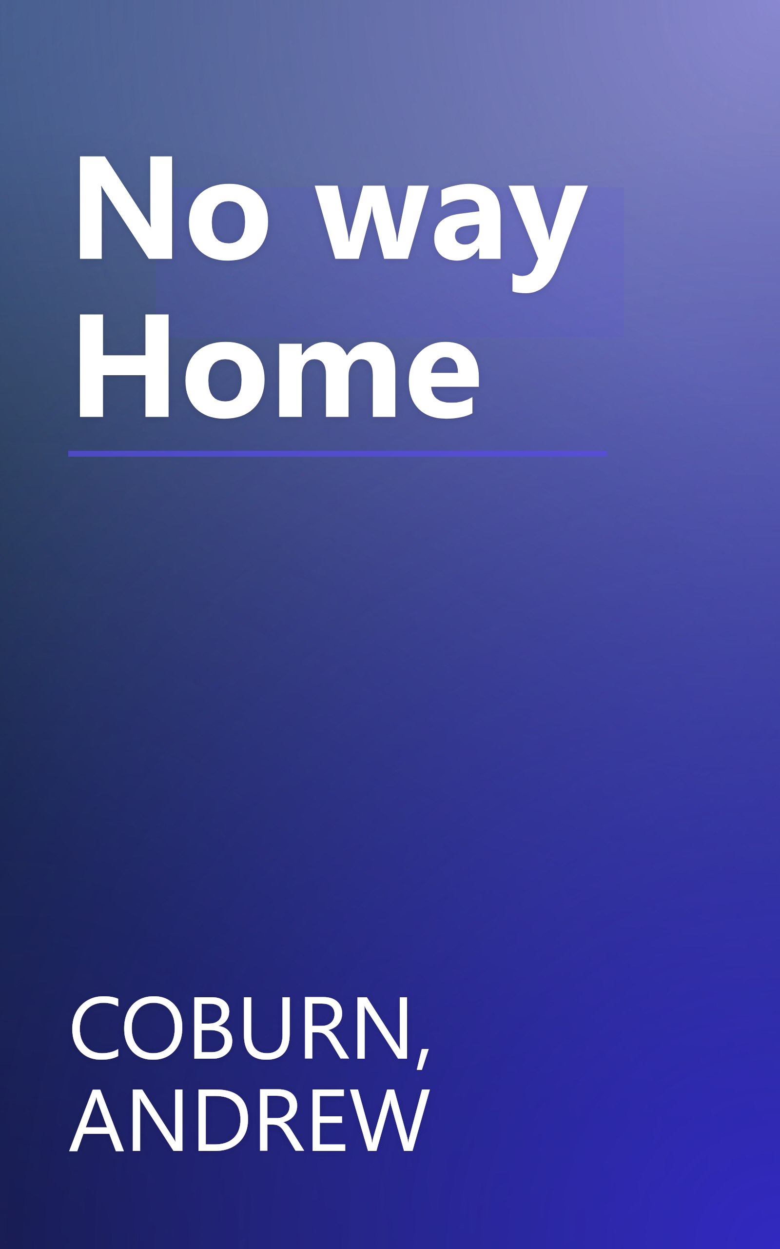 No way Home book cover