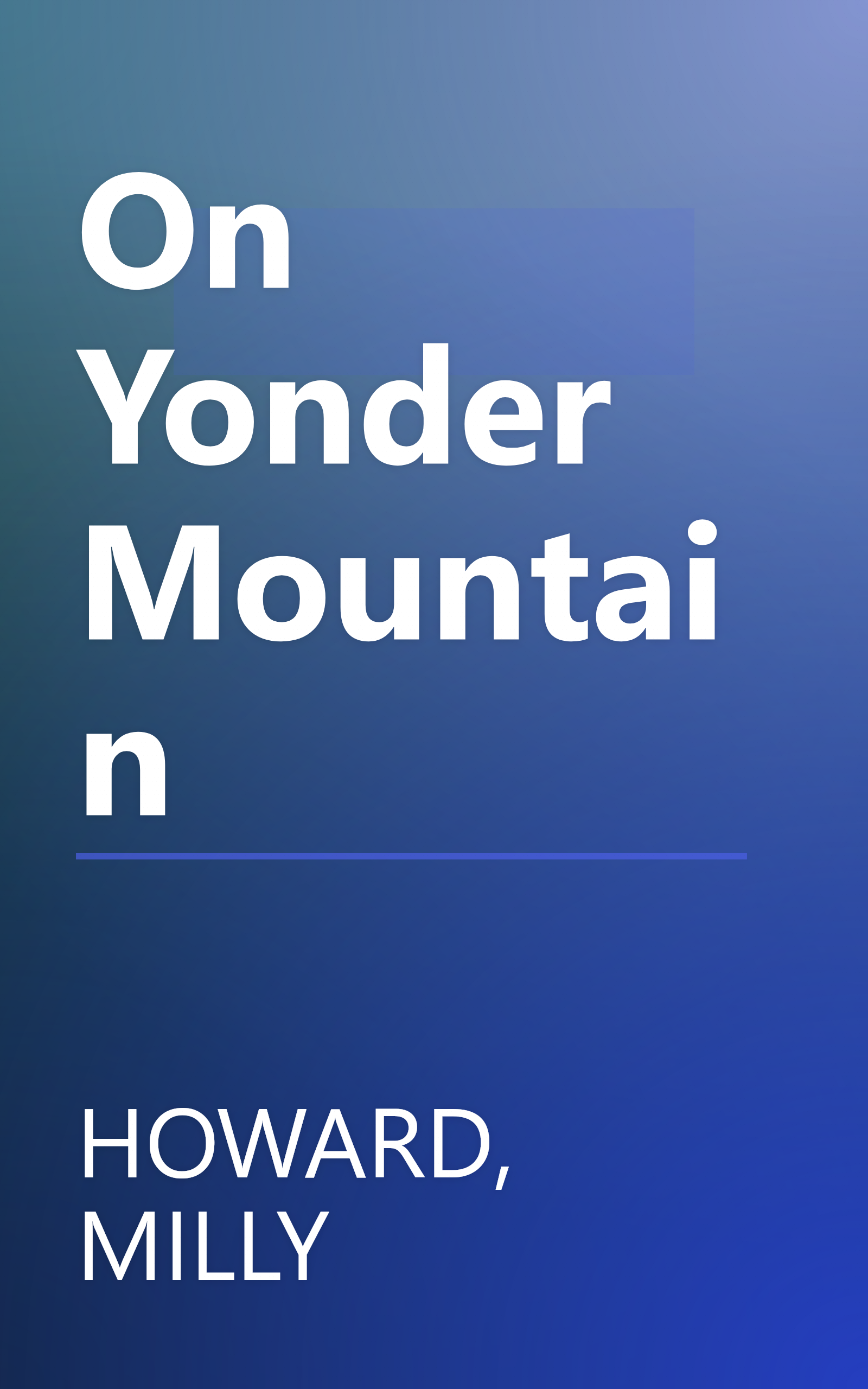 On Yonder Mountain book cover