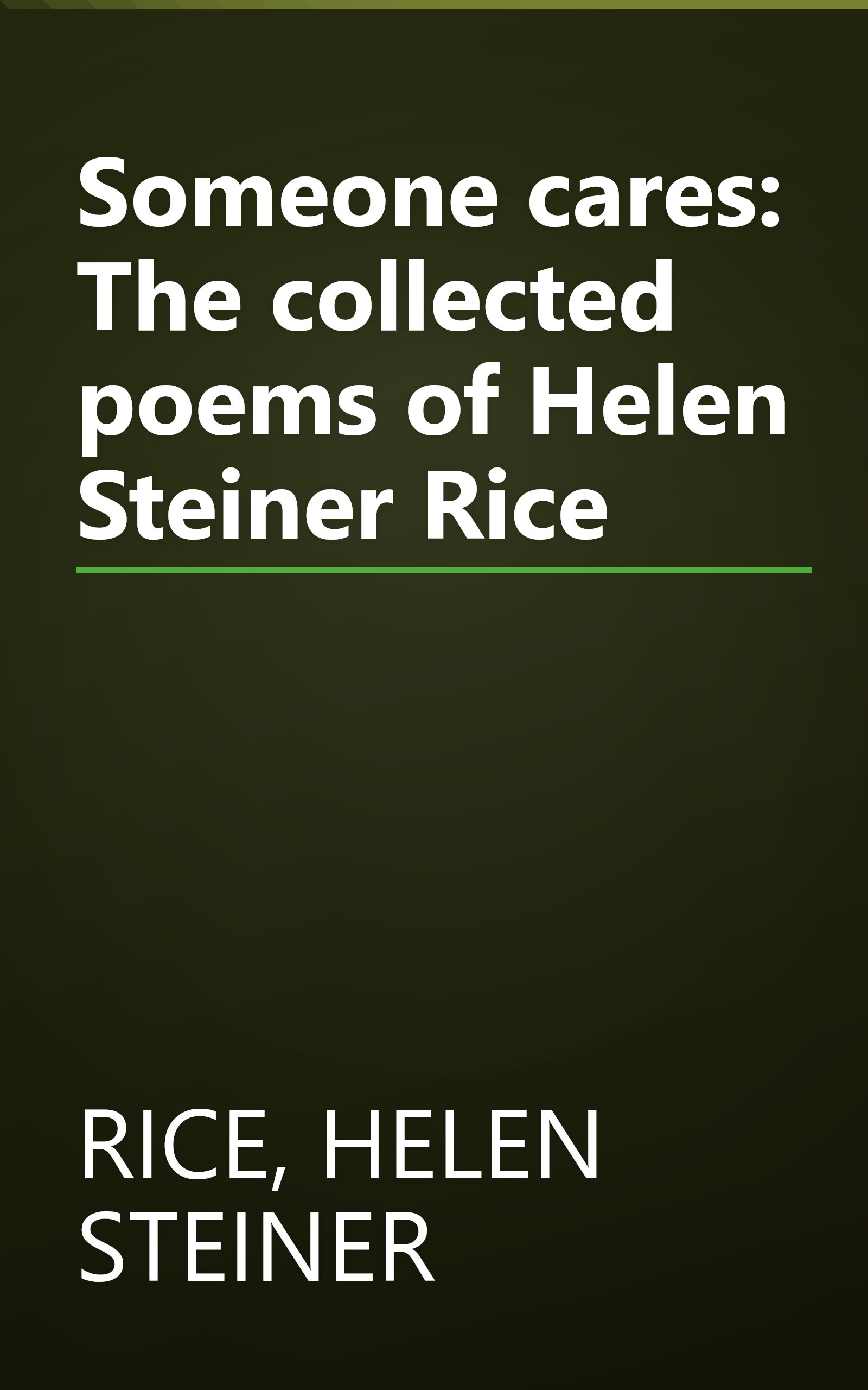Someone cares: The collected poems of Helen Steiner Rice book cover