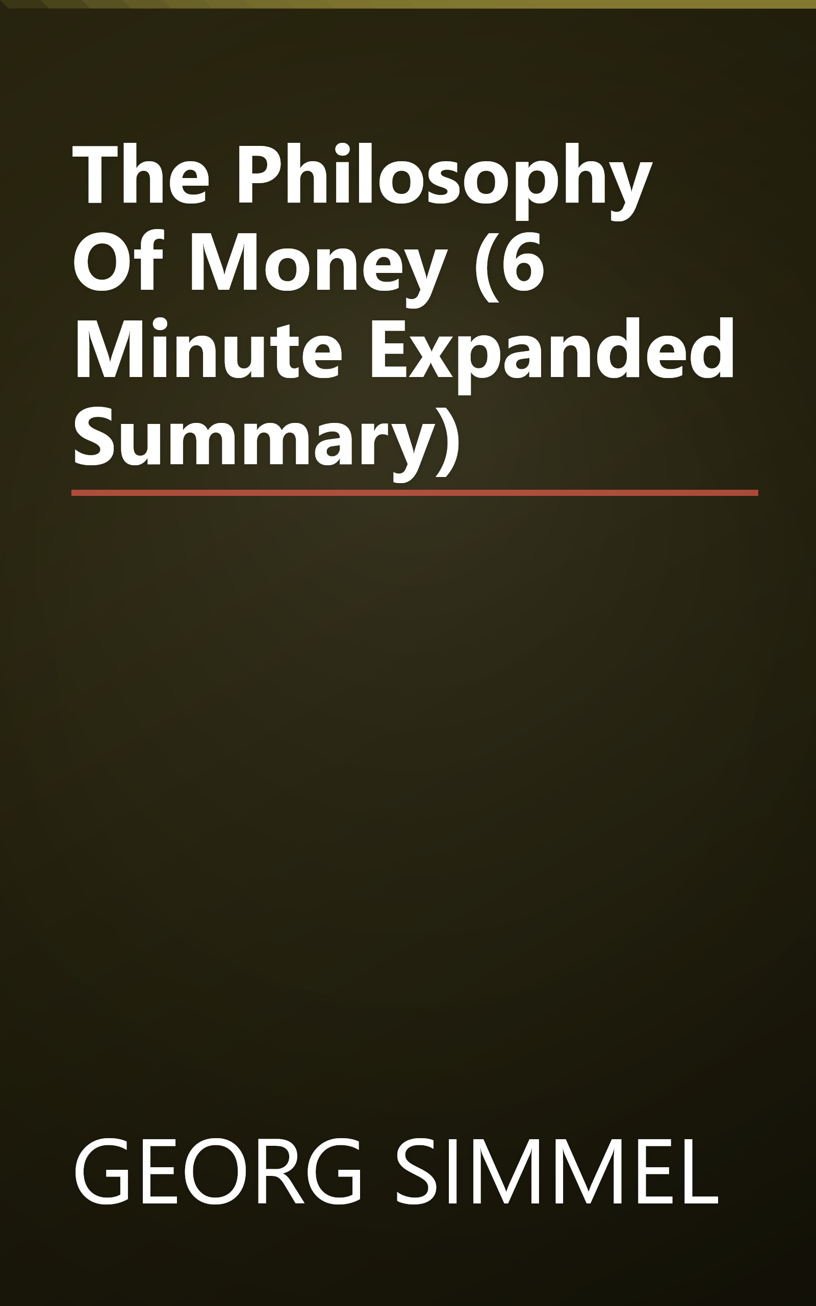 The Philosophy Of Money (6 Minute   Expanded Summary) book cover