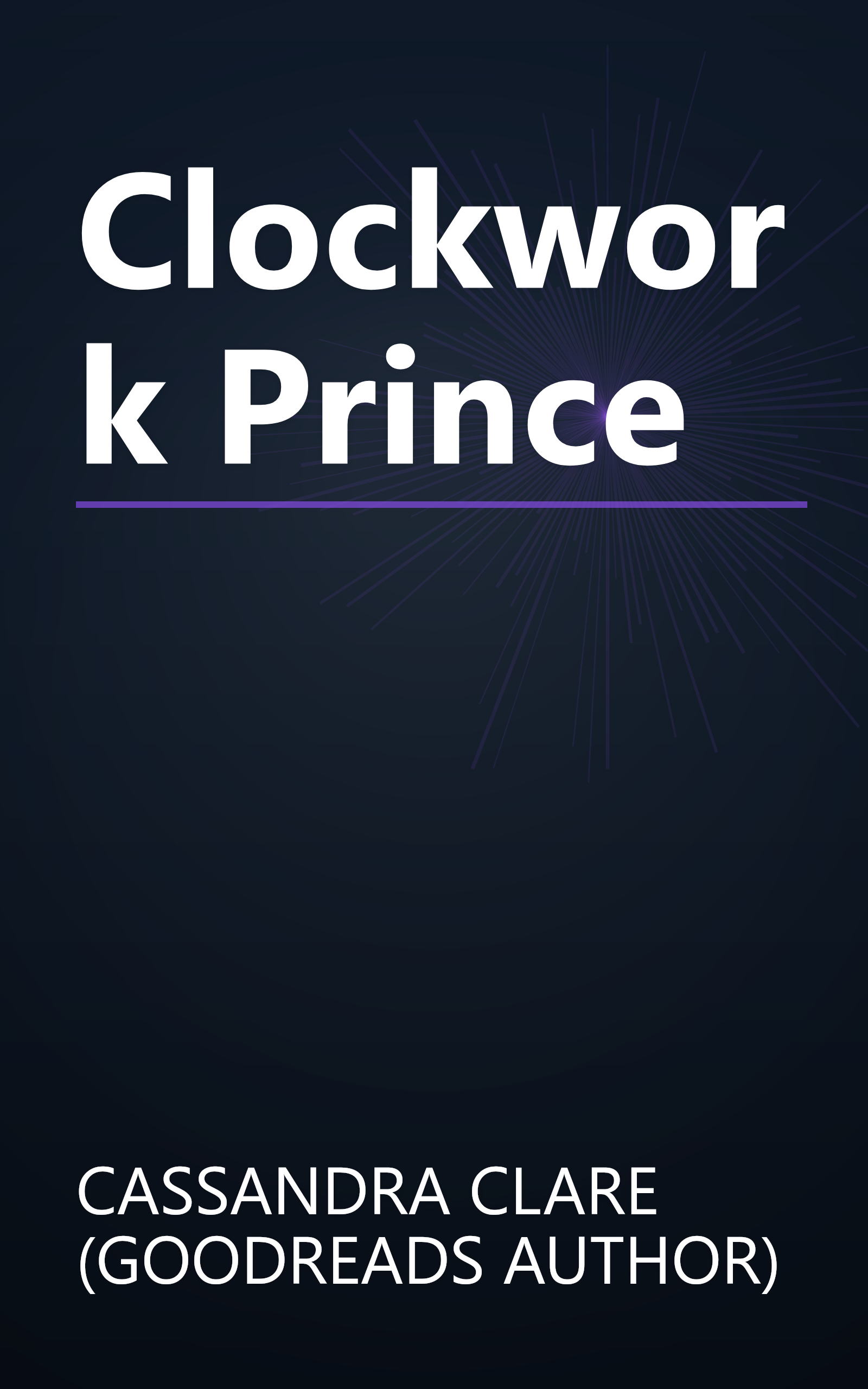 Clockwork Prince book cover