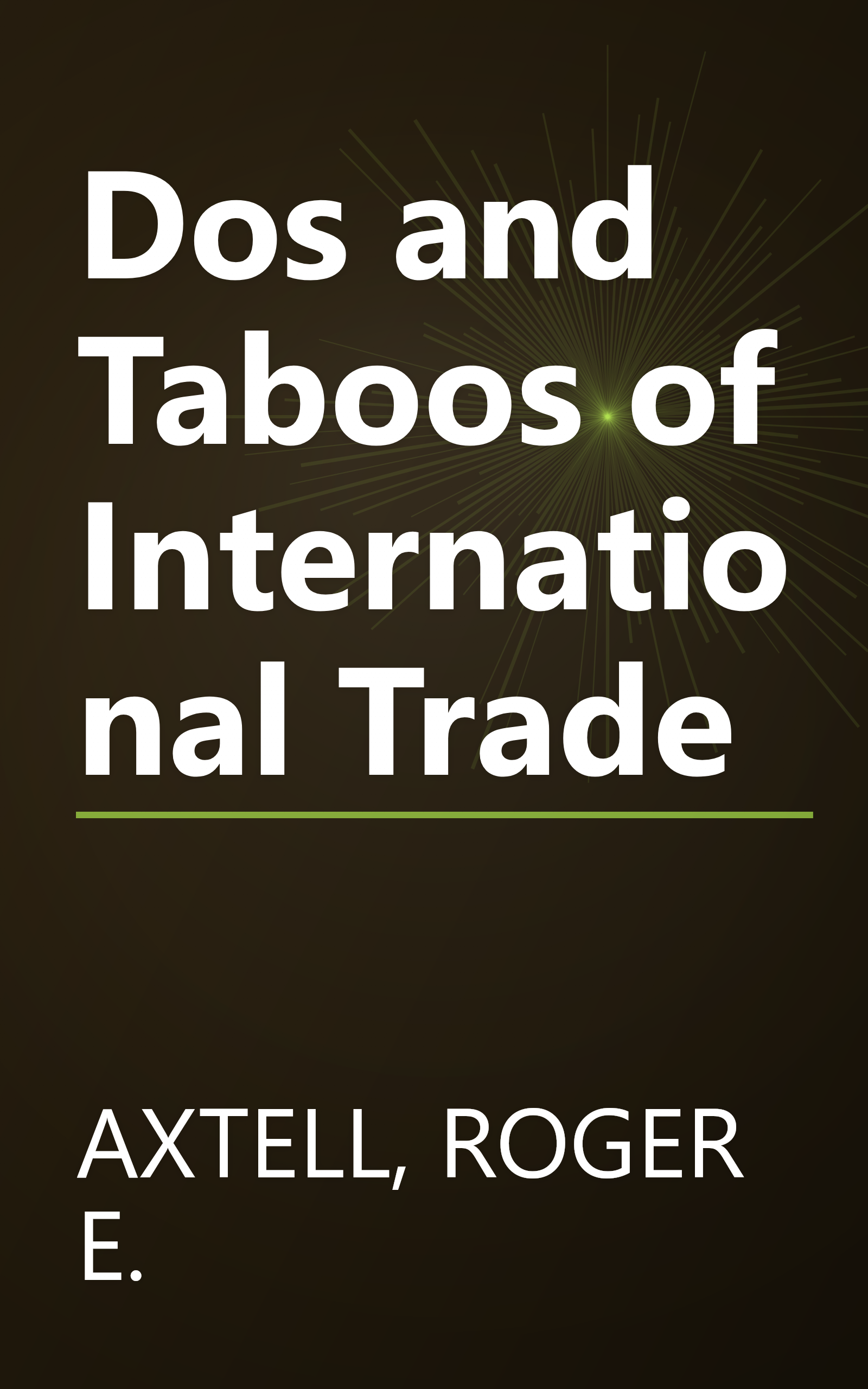 Dos and Taboos of International Trade book cover