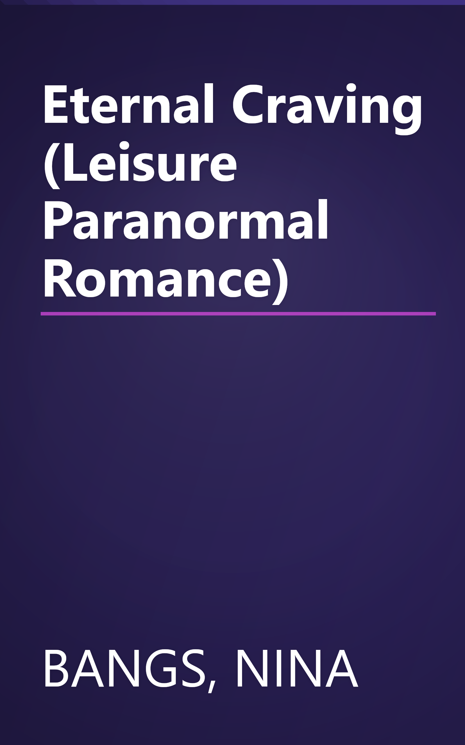 Eternal Craving (Leisure Paranormal Romance) book cover
