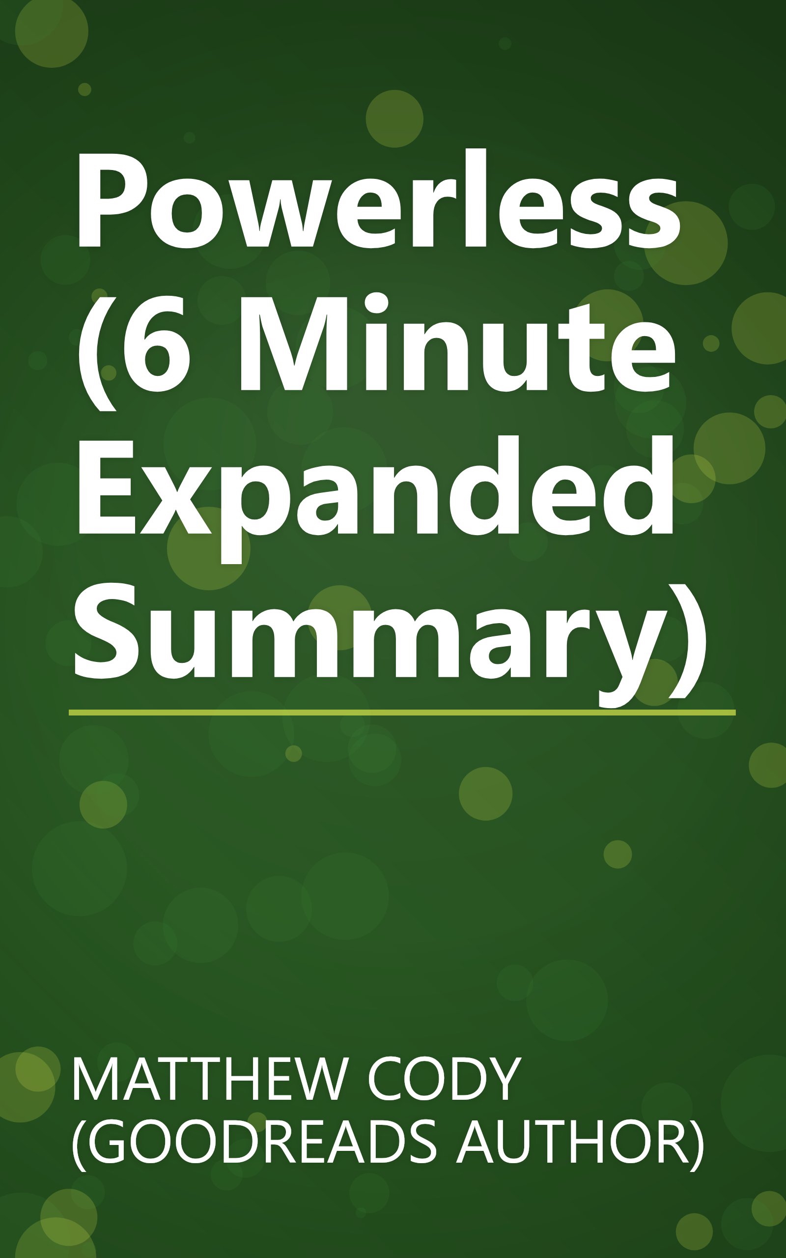 Powerless (6 Minute   Expanded Summary) book cover