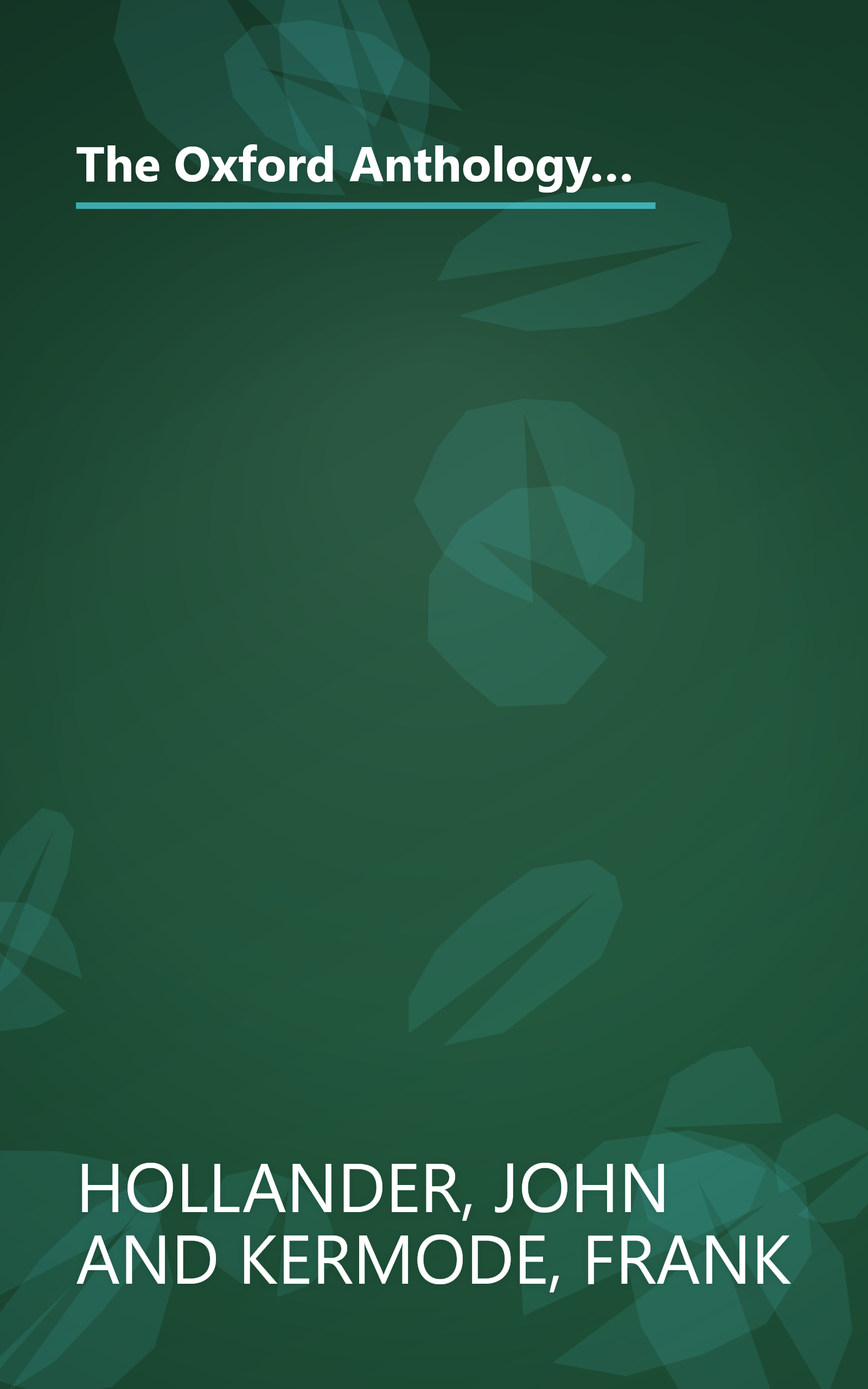 The Oxford Anthology of English Literature: Volume I: The Middle Ages through the Eighteenth Century (Middle Ages Through the Eighteenth Century) book cover