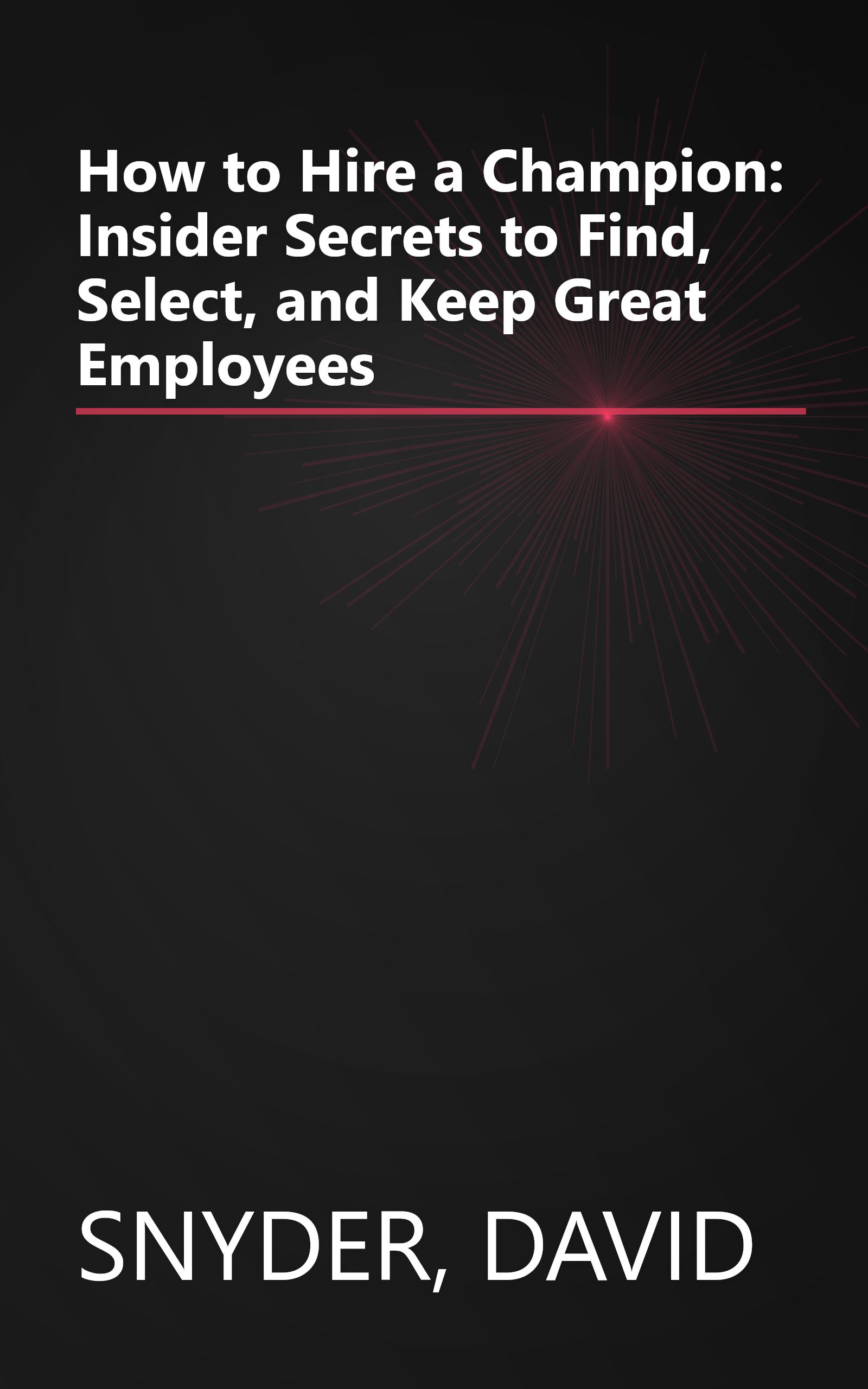 How to Hire a Champion: Insider Secrets to Find, Select, and Keep Great Employees book cover