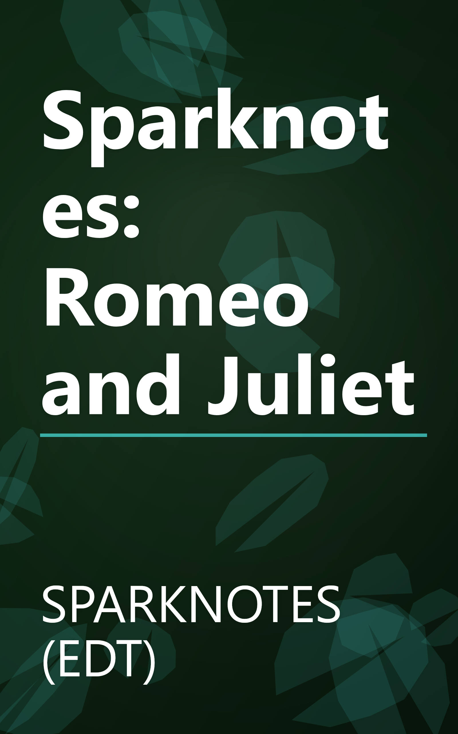 Sparknotes: Romeo and Juliet book cover