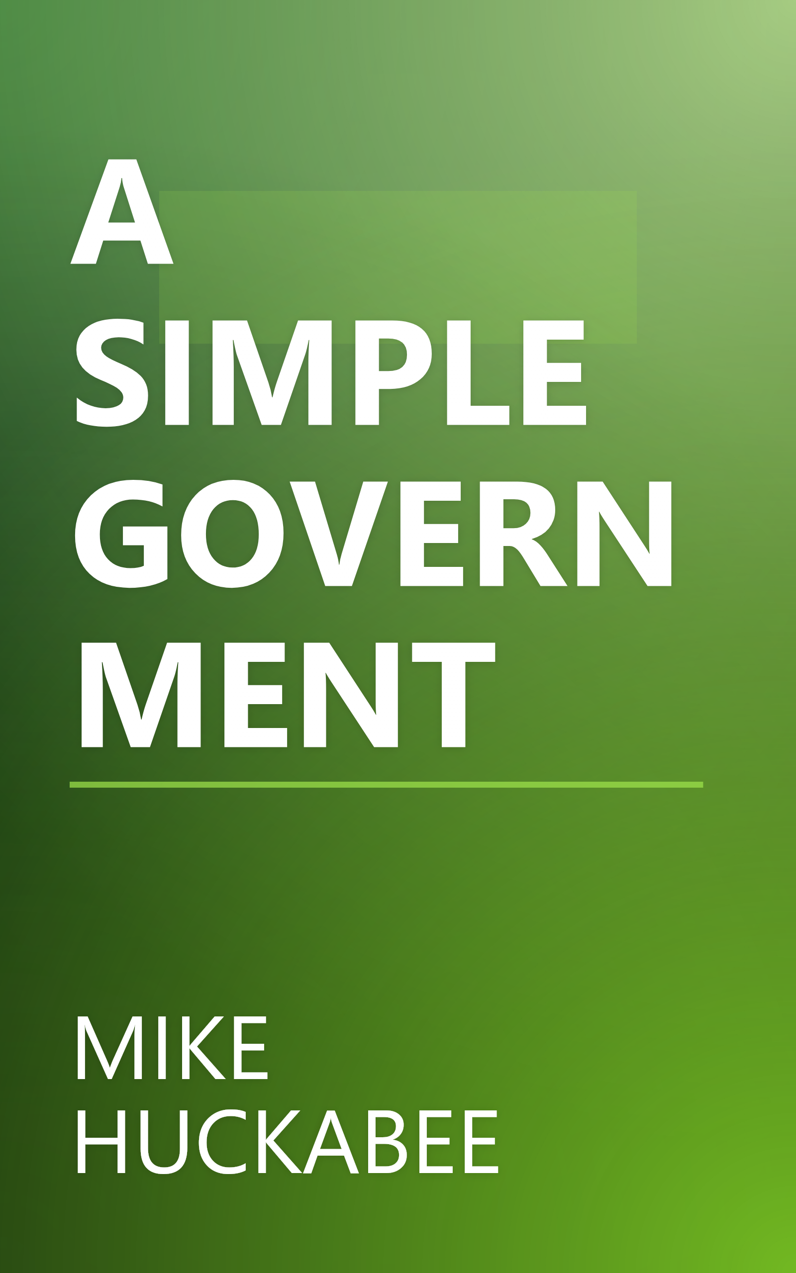 A SIMPLE GOVERNMENT book cover