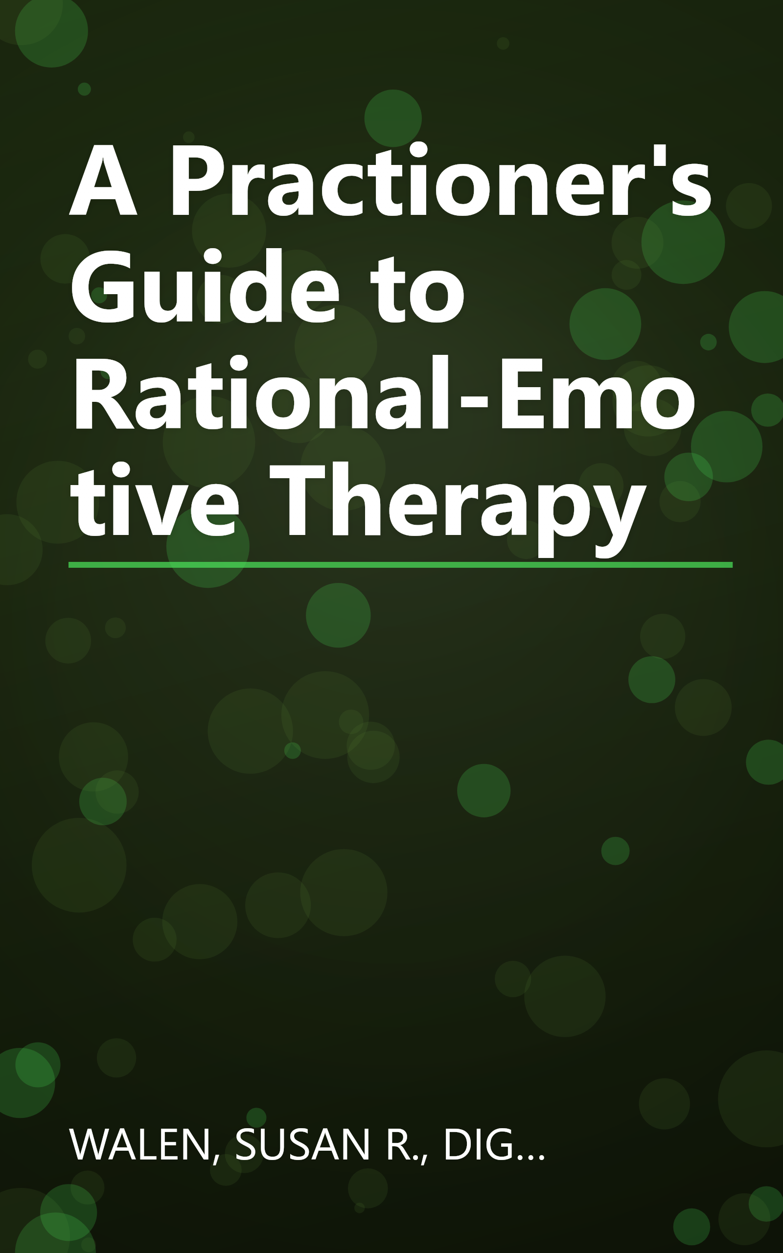 A Practioner's Guide to Rational-Emotive Therapy book cover