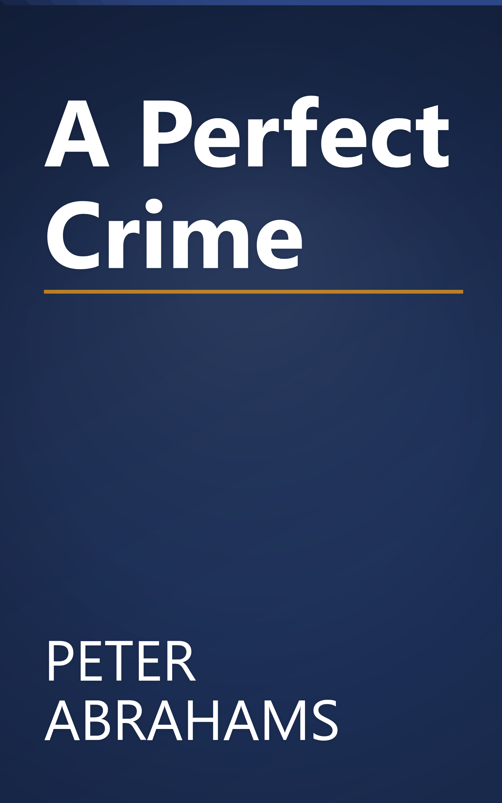 A Perfect Crime book cover