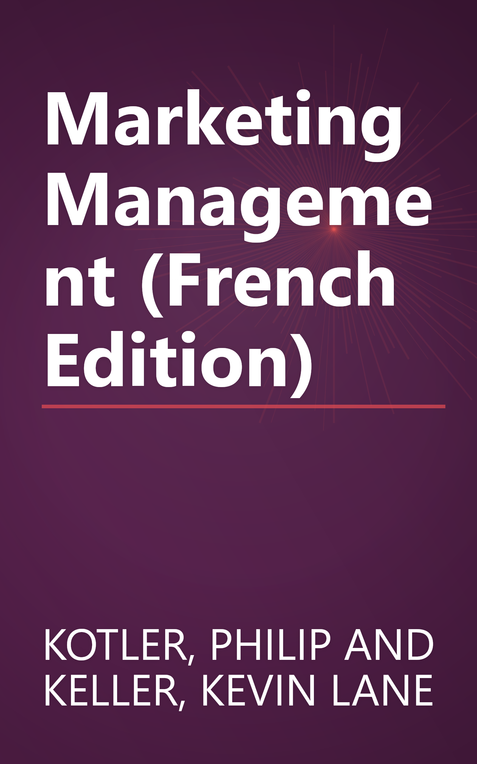 Marketing Management (French Edition) book cover