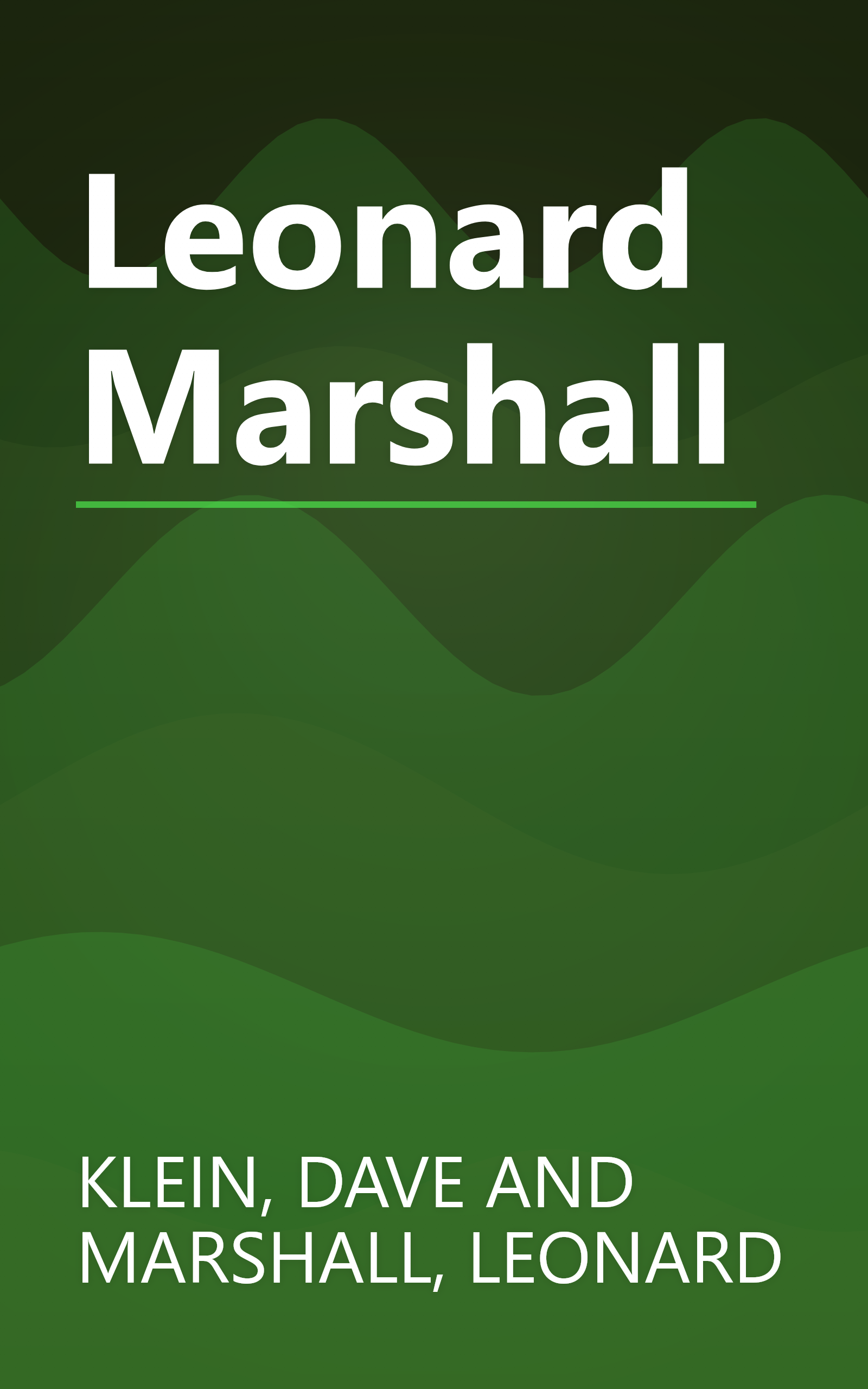 Leonard Marshall book cover