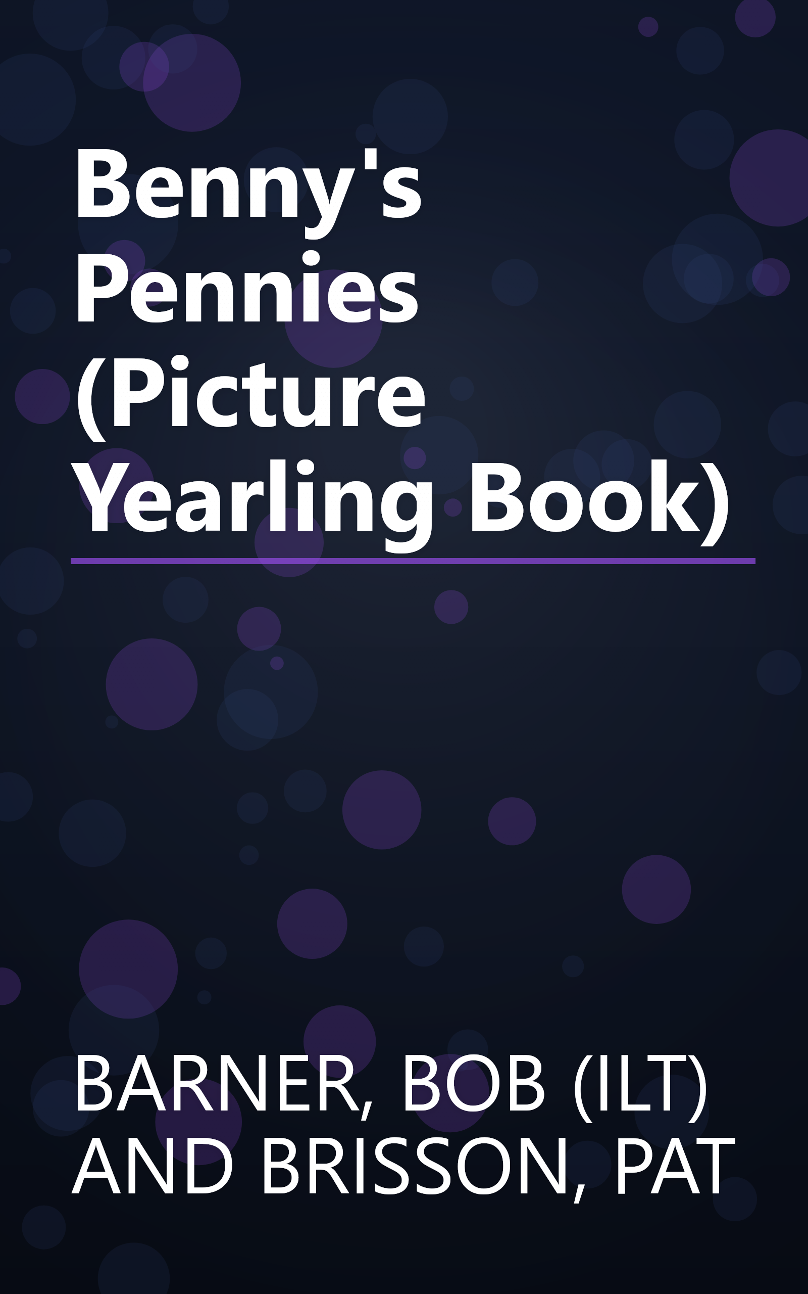 Benny's Pennies (Picture Yearling Book) book cover