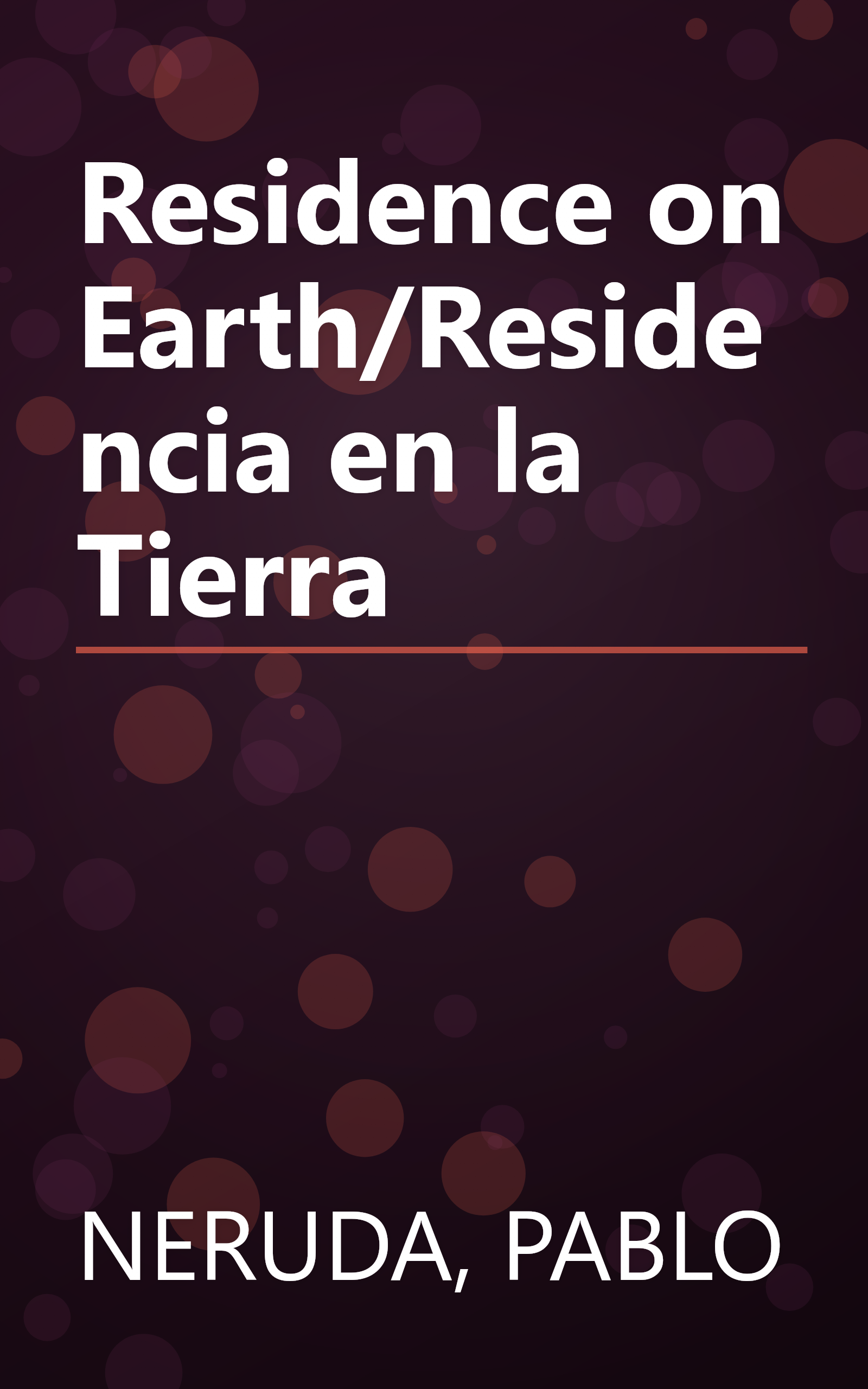 Residence on Earth/Residencia en la Tierra book cover
