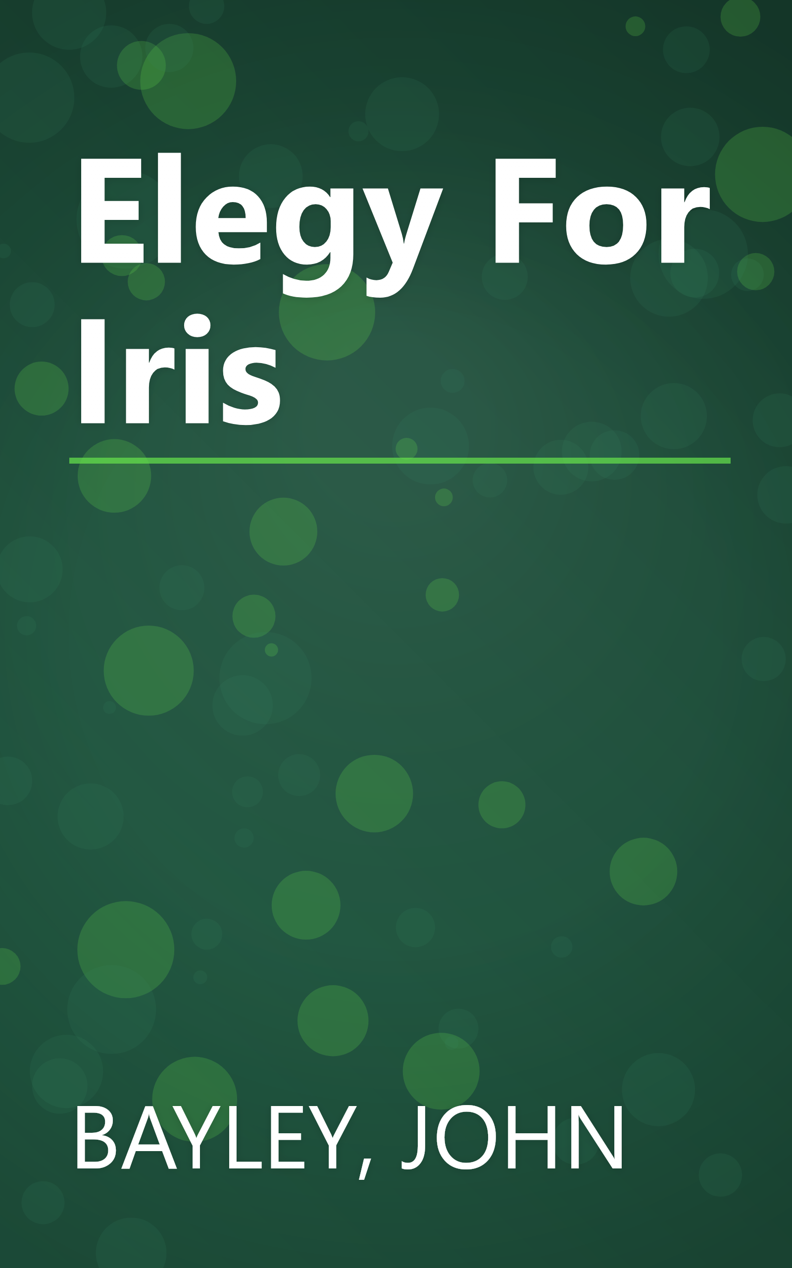 Elegy For Iris book cover