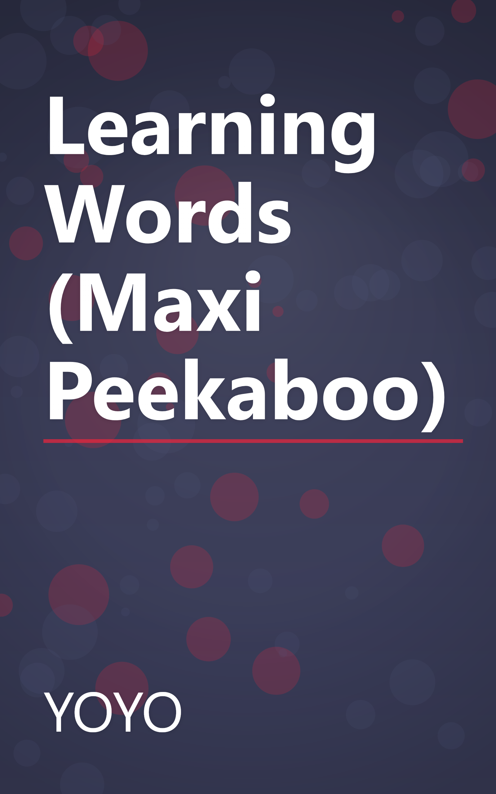 Learning Words (Maxi Peekaboo) book cover