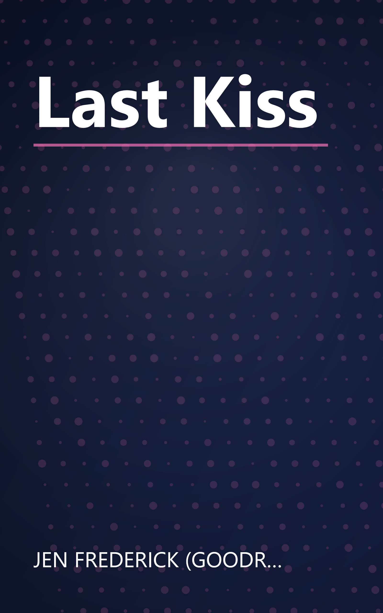 Last Kiss book cover