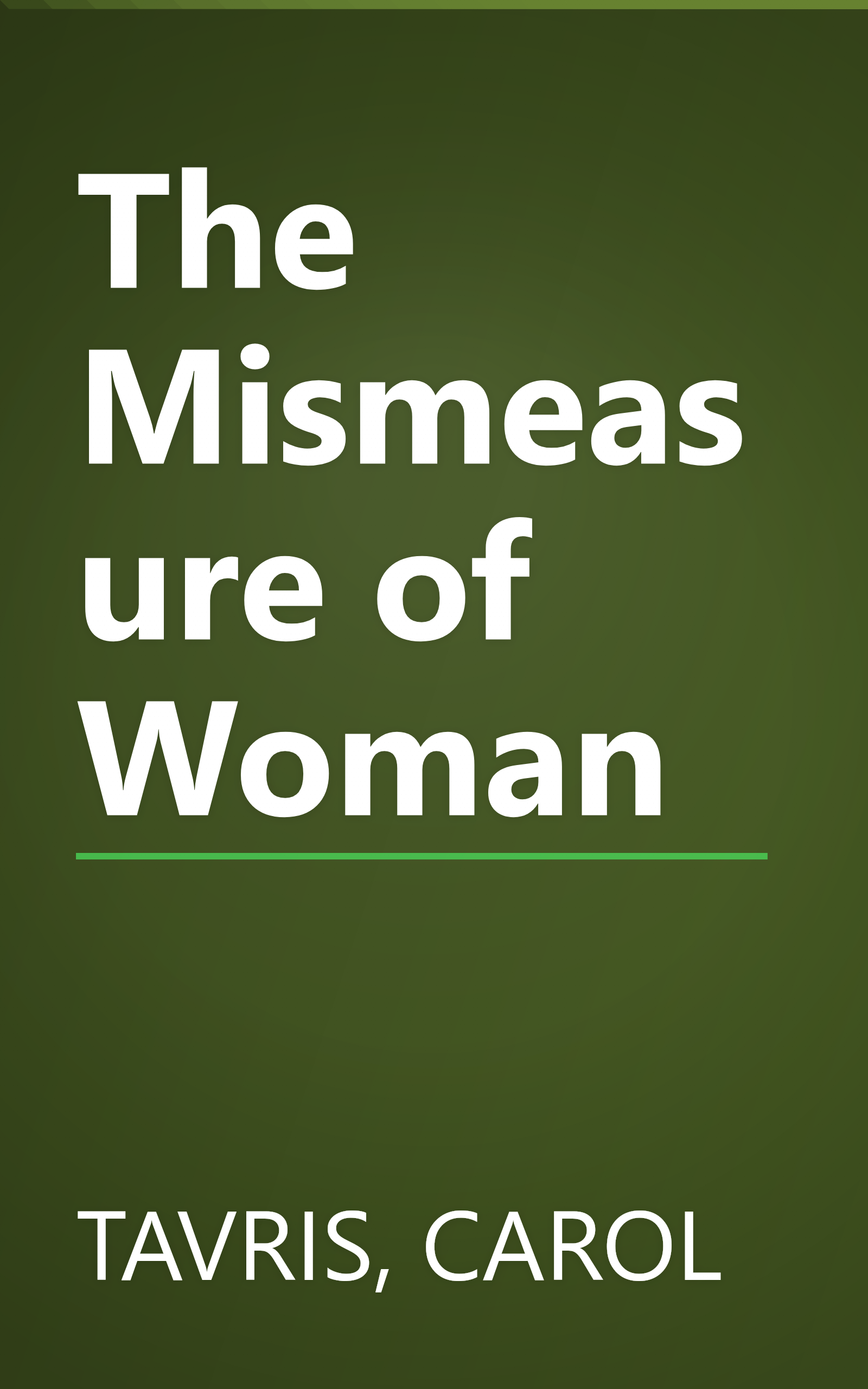 The Mismeasure of Woman book cover