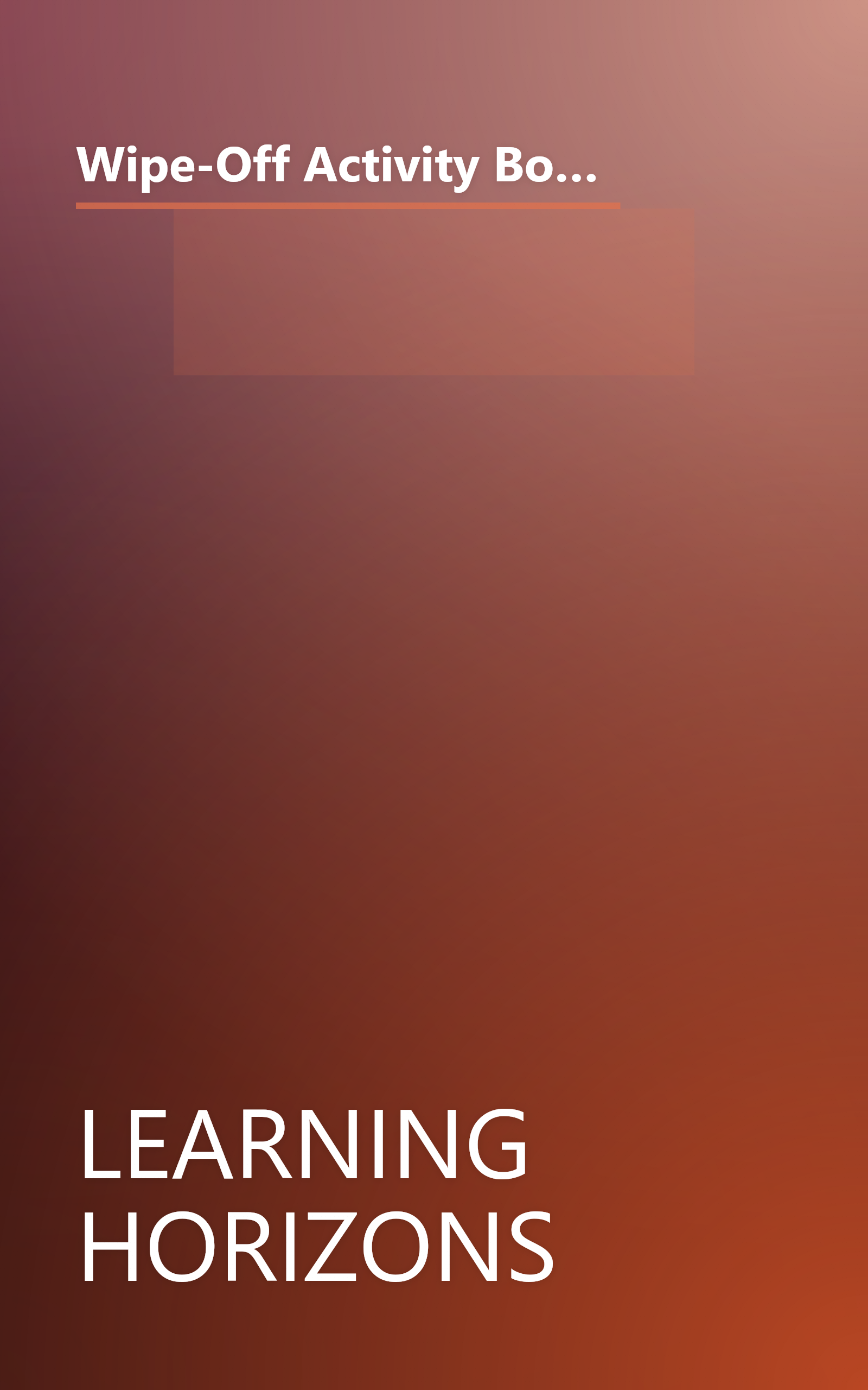 Wipe-Off Activity Book, Holiday Treats and Toys: Fun Activities, Numbers, What Belongs & What Doesn't Belong (Holiday Wipe-Off Books) book cover