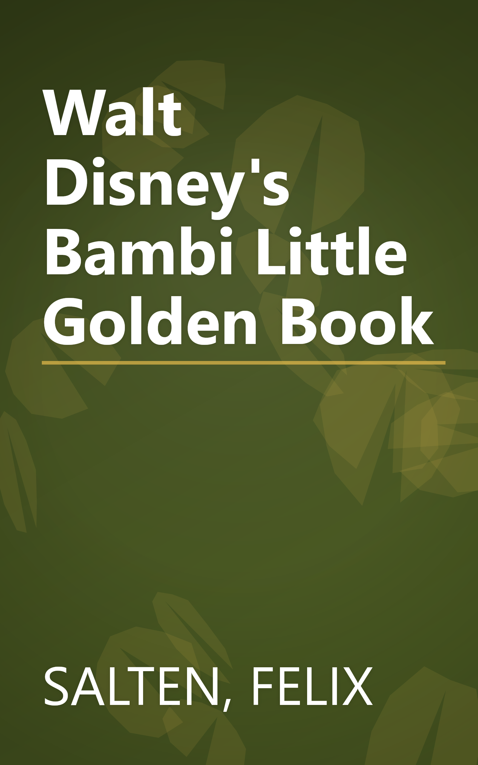 Walt Disney's Bambi Little Golden Book book cover
